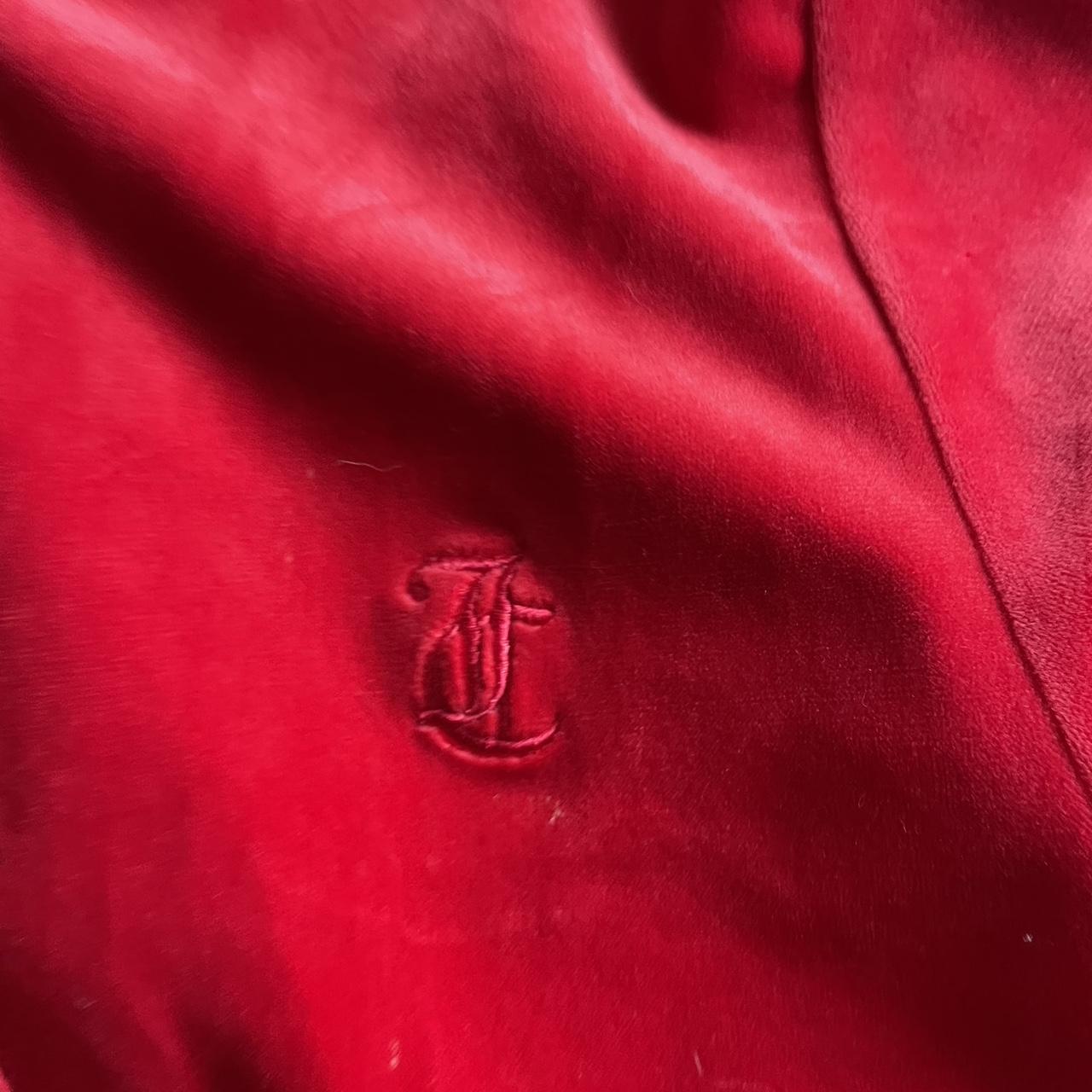 Juicy couture red sports zip up jumper - Depop