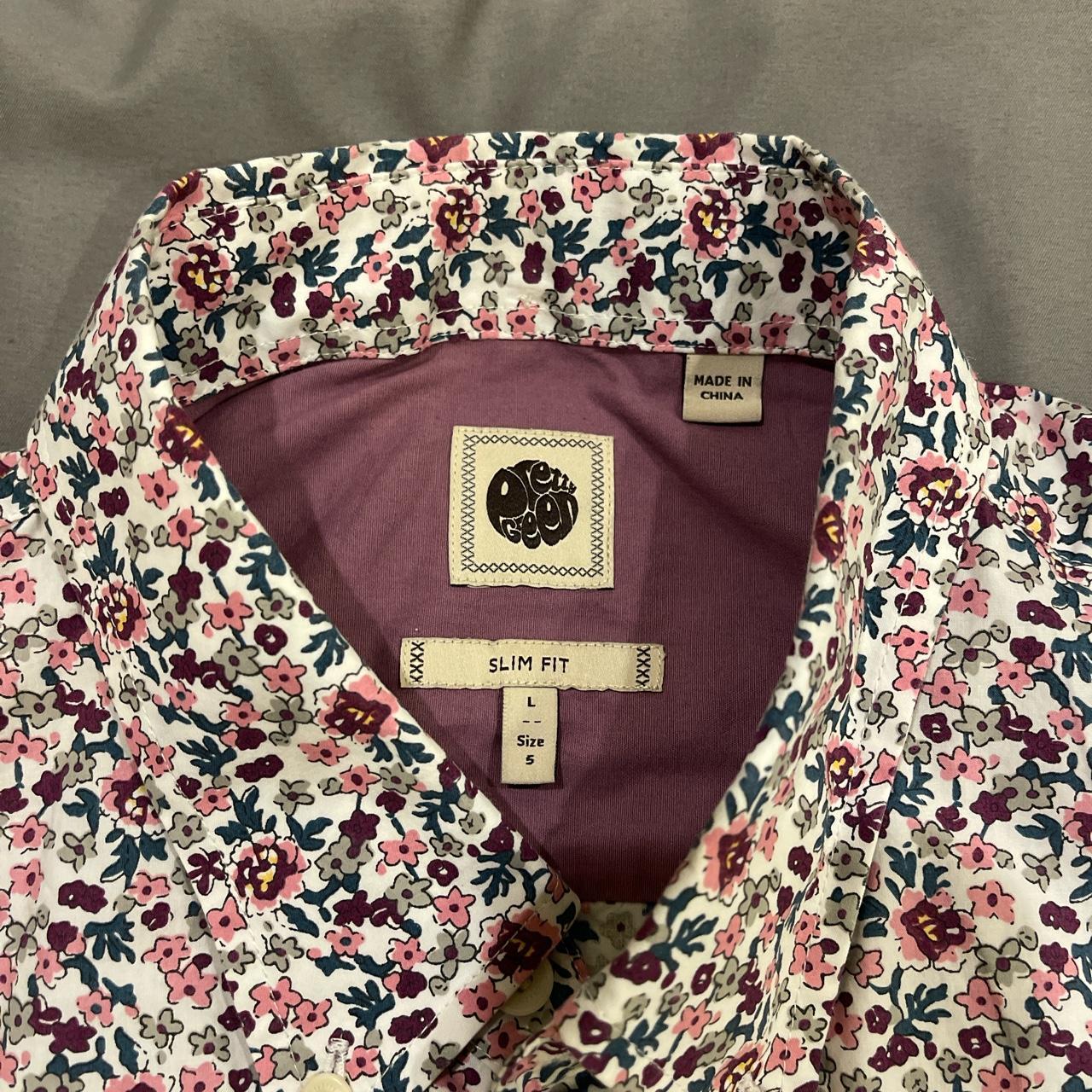 PRETTY GREEN FLORAL SHIRT SIZE LARGE LIKE... - Depop