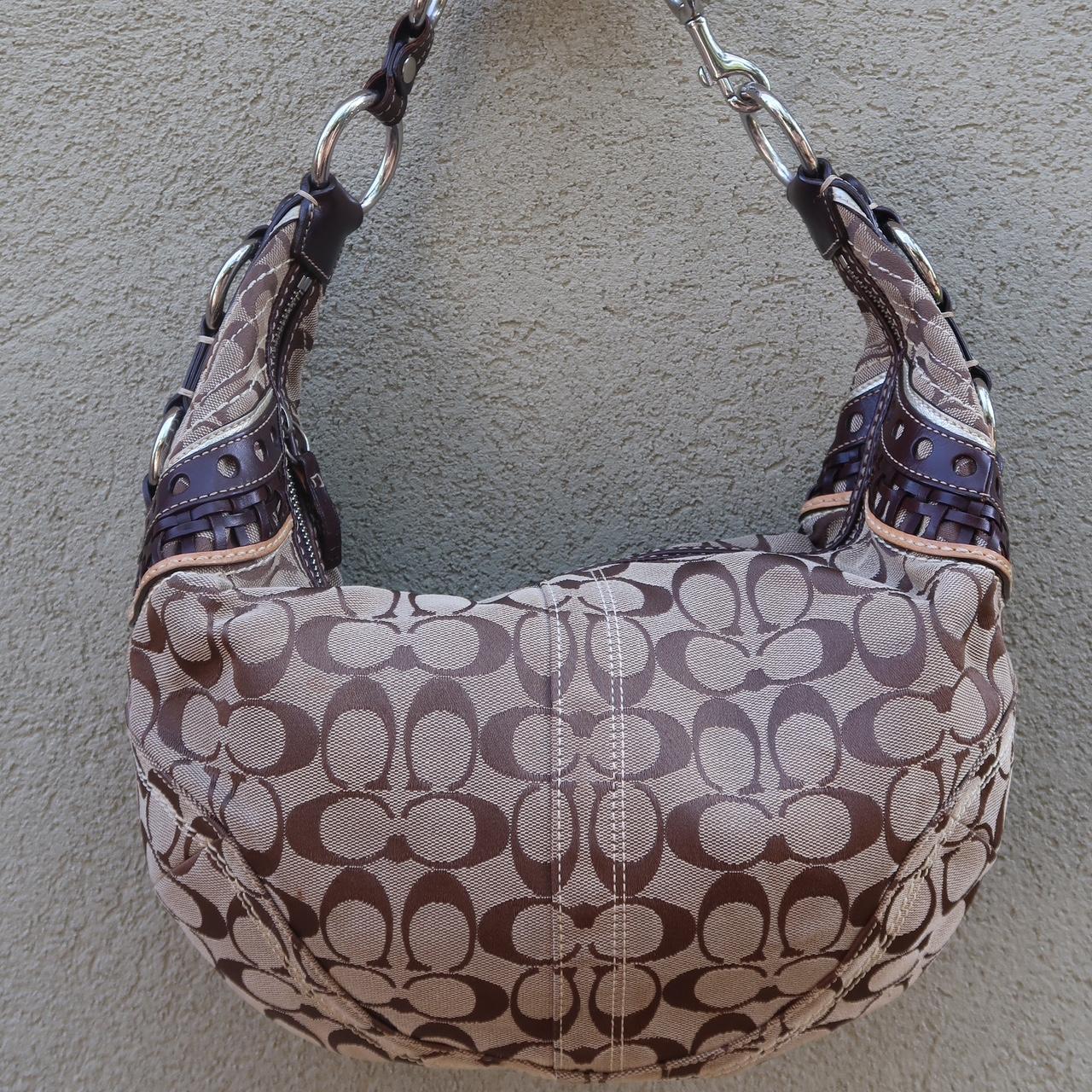 Coach crescent Hobo purse signature Jacquard with... - Depop