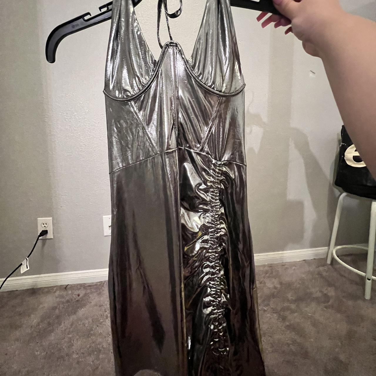 Chrome mini dress - Depop