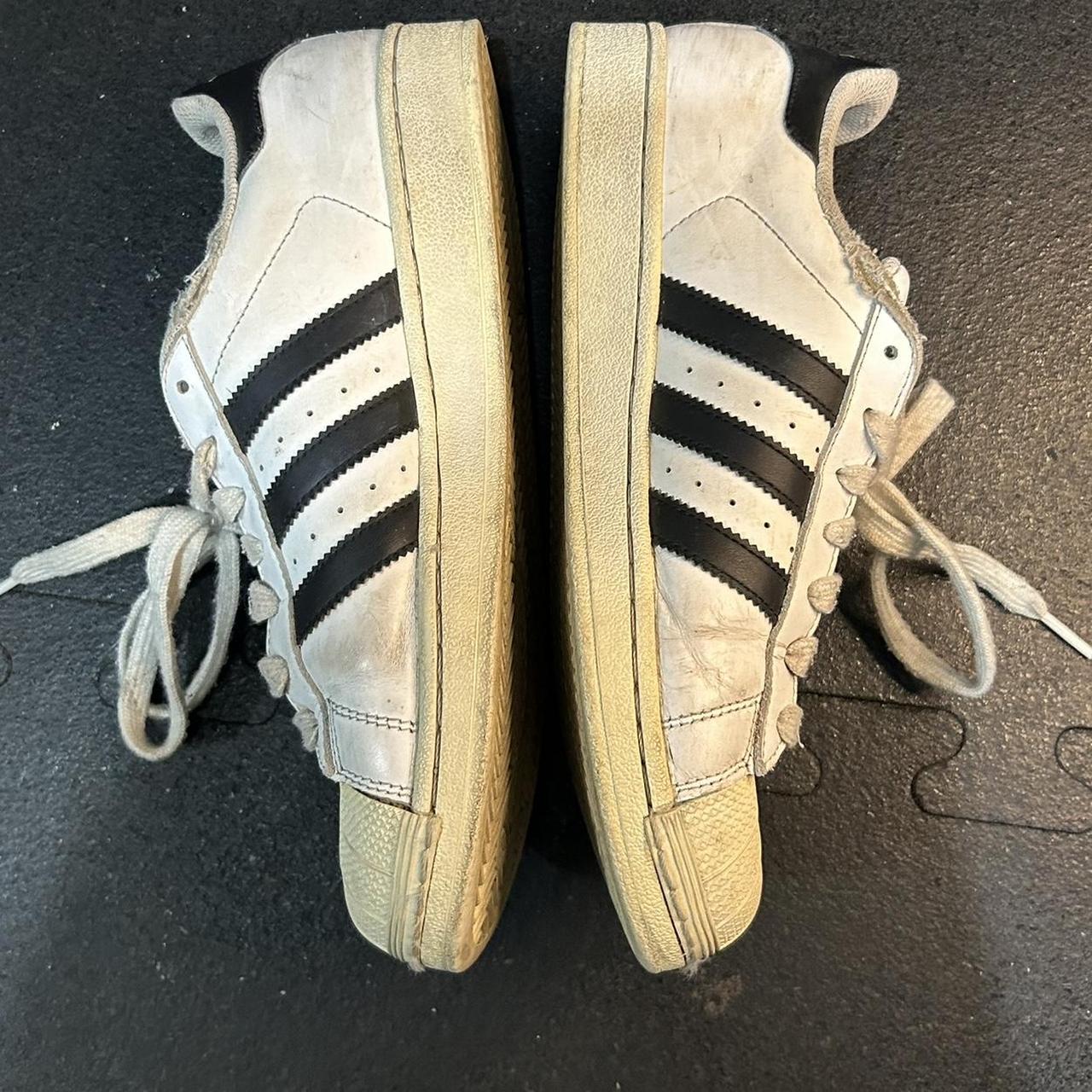 Y2K Adidas Superstar trainers in white and... | Depop
