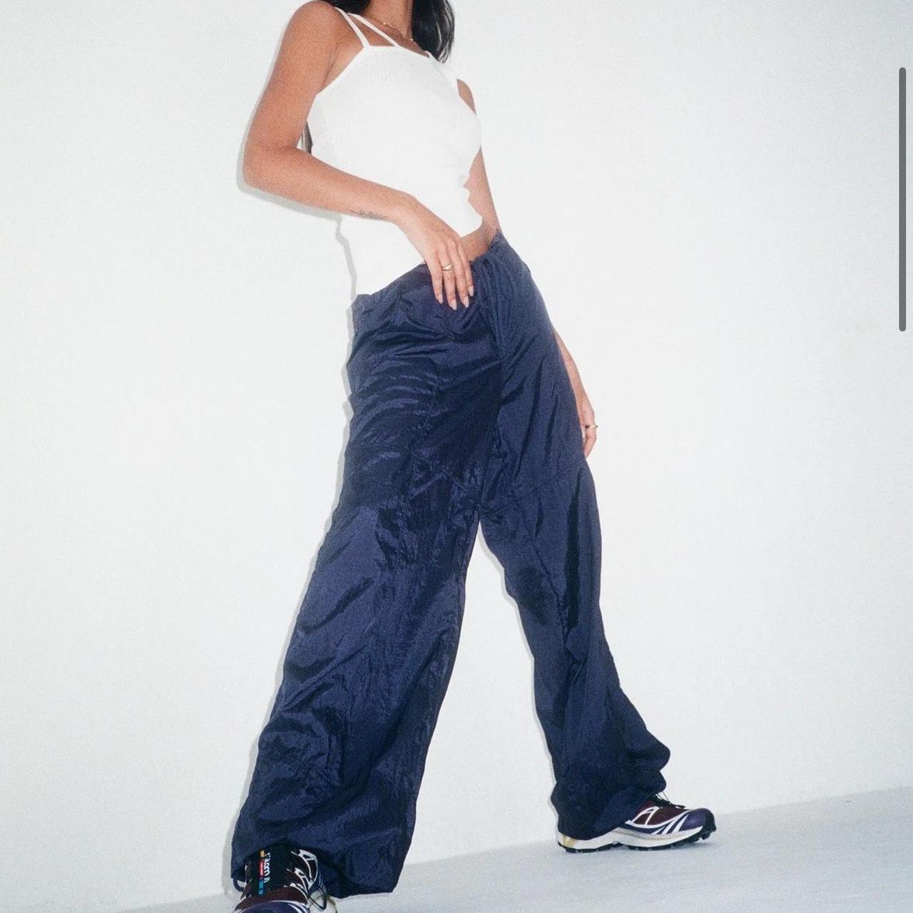 motel rocks navy parachute cargo pants - Depop