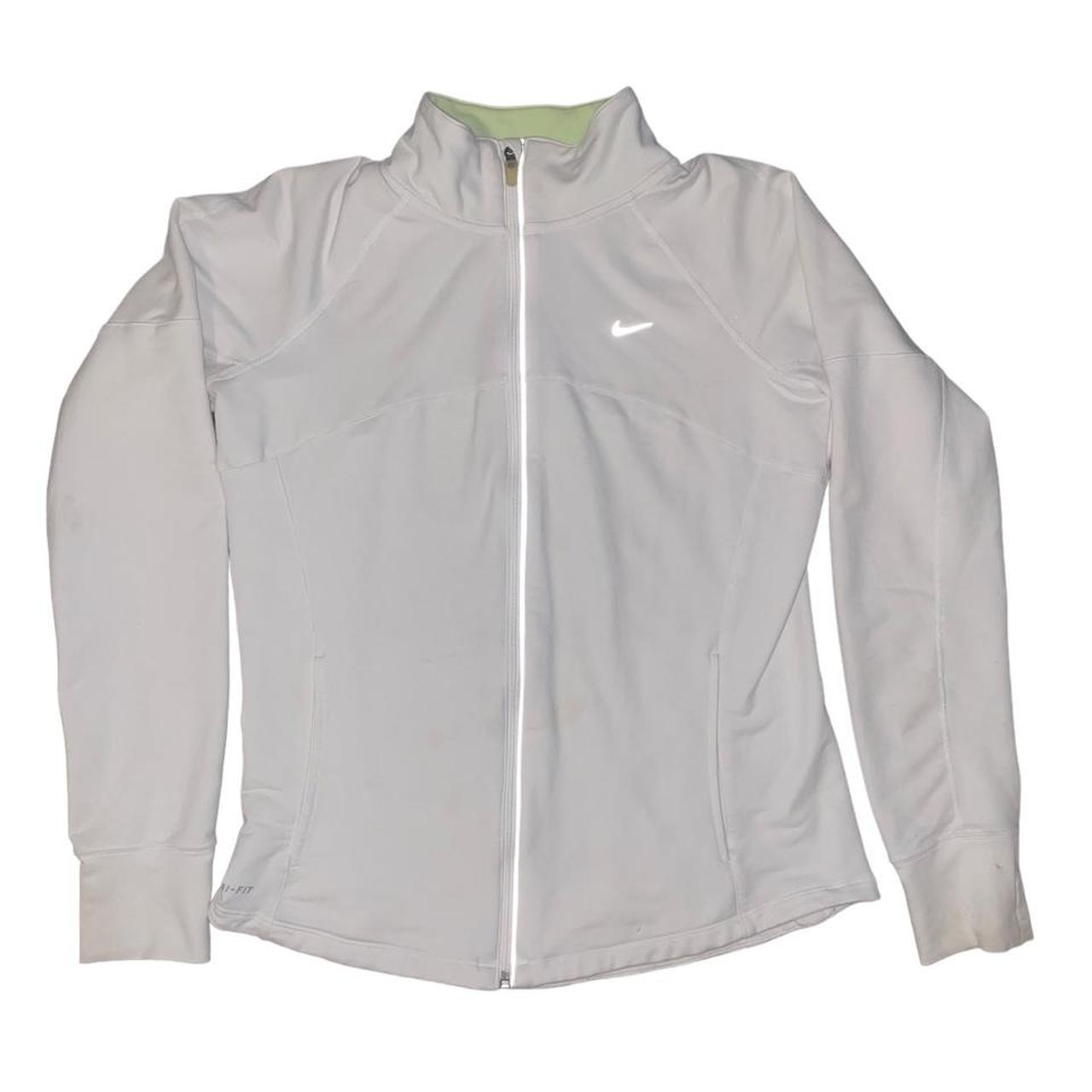 Woman’s Nike Runners White Jacket Size Large... - Depop