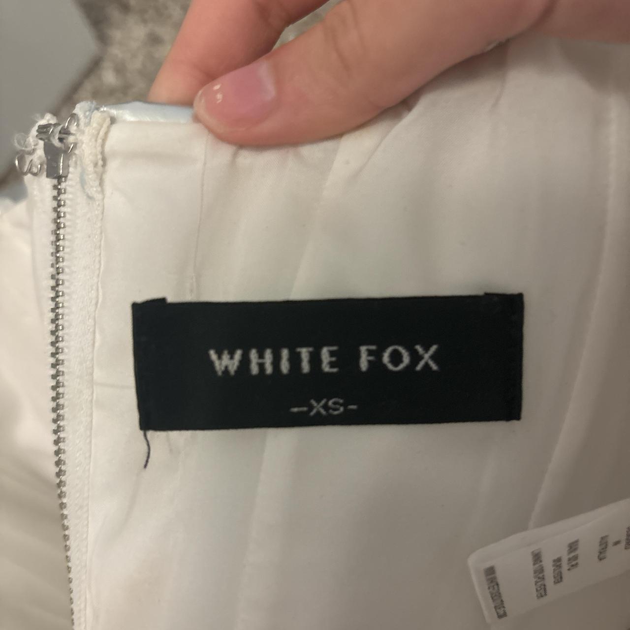 white fox boutique. silver corset top. tag is ripped... | Depop