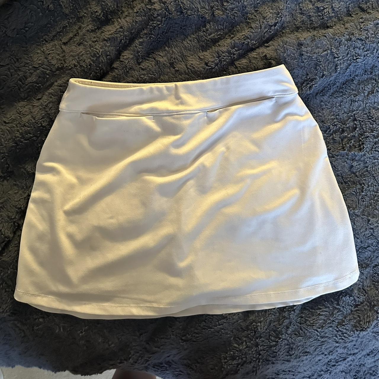 DSG WHITE MINI SKORT Shorts underneath Fits super... | Depop