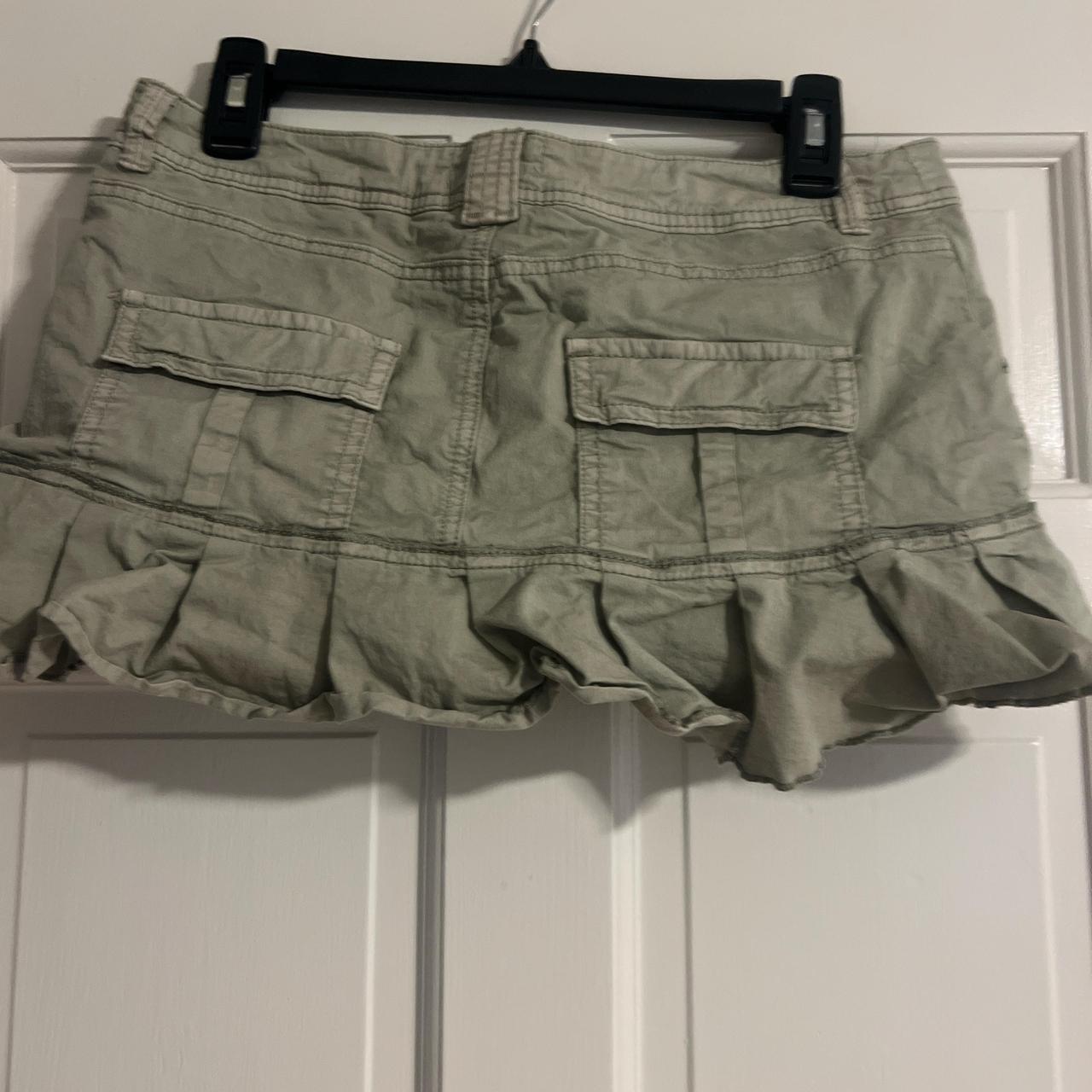 Garage mini skirt/skort. Cargo army green. Size... | Depop