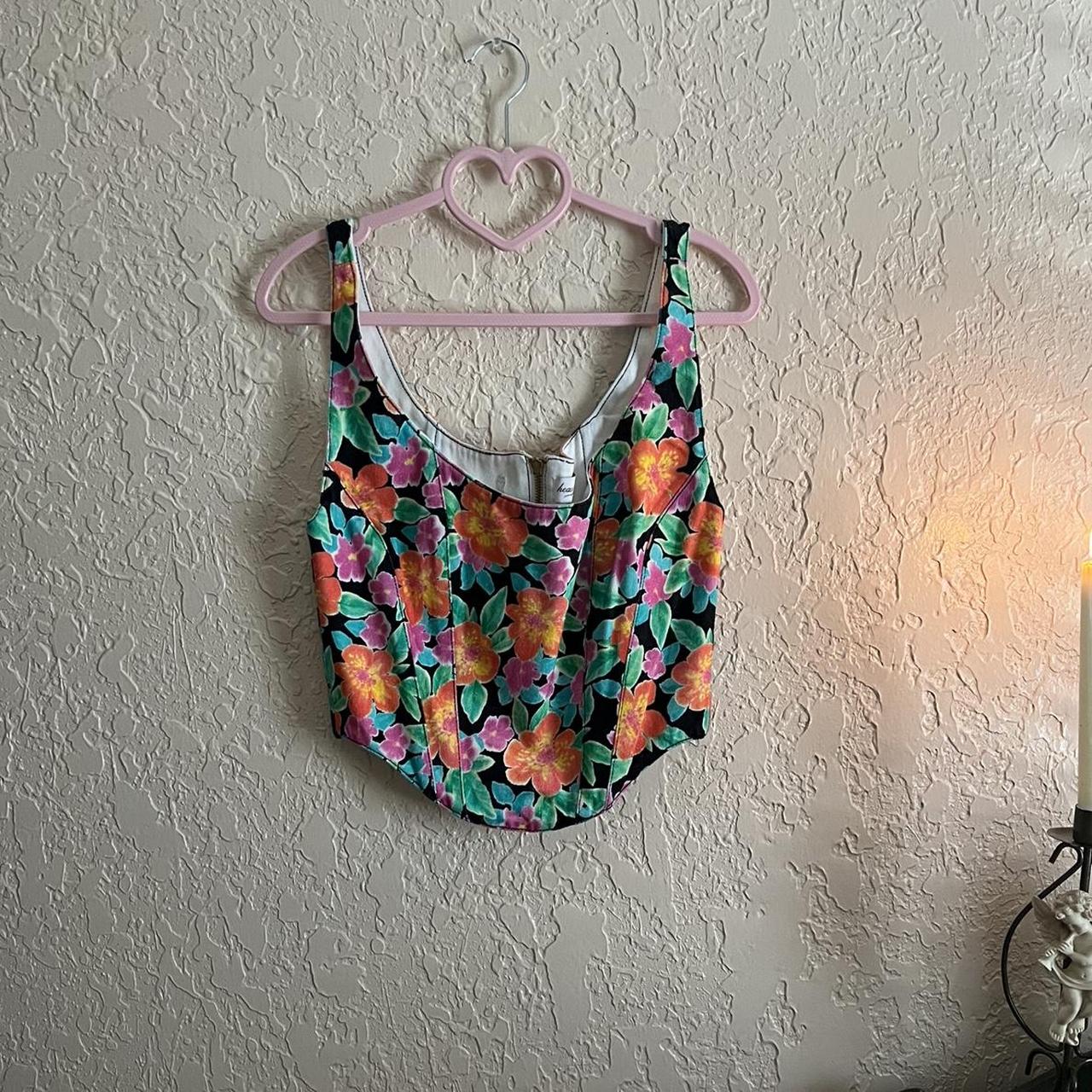 Heavy Manners blue lagoon little besos corset top •... - Depop