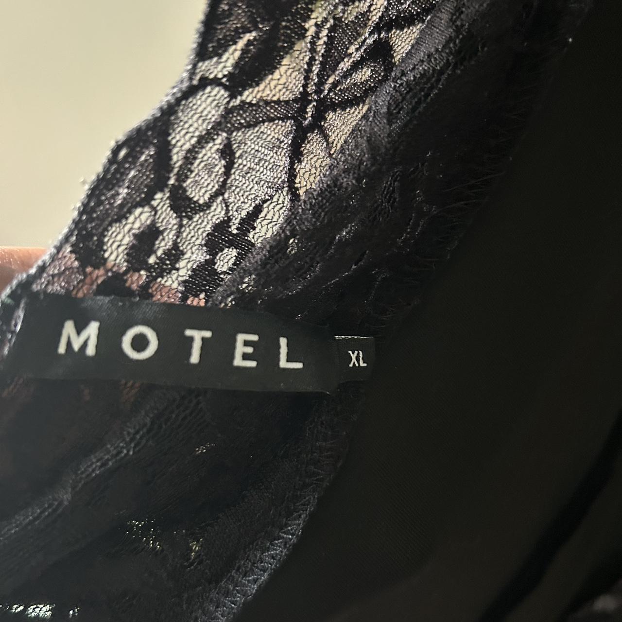 MOTEL ROCKS LUCCA LONG SLEEVE TOP IN LACE BLACK... - Depop