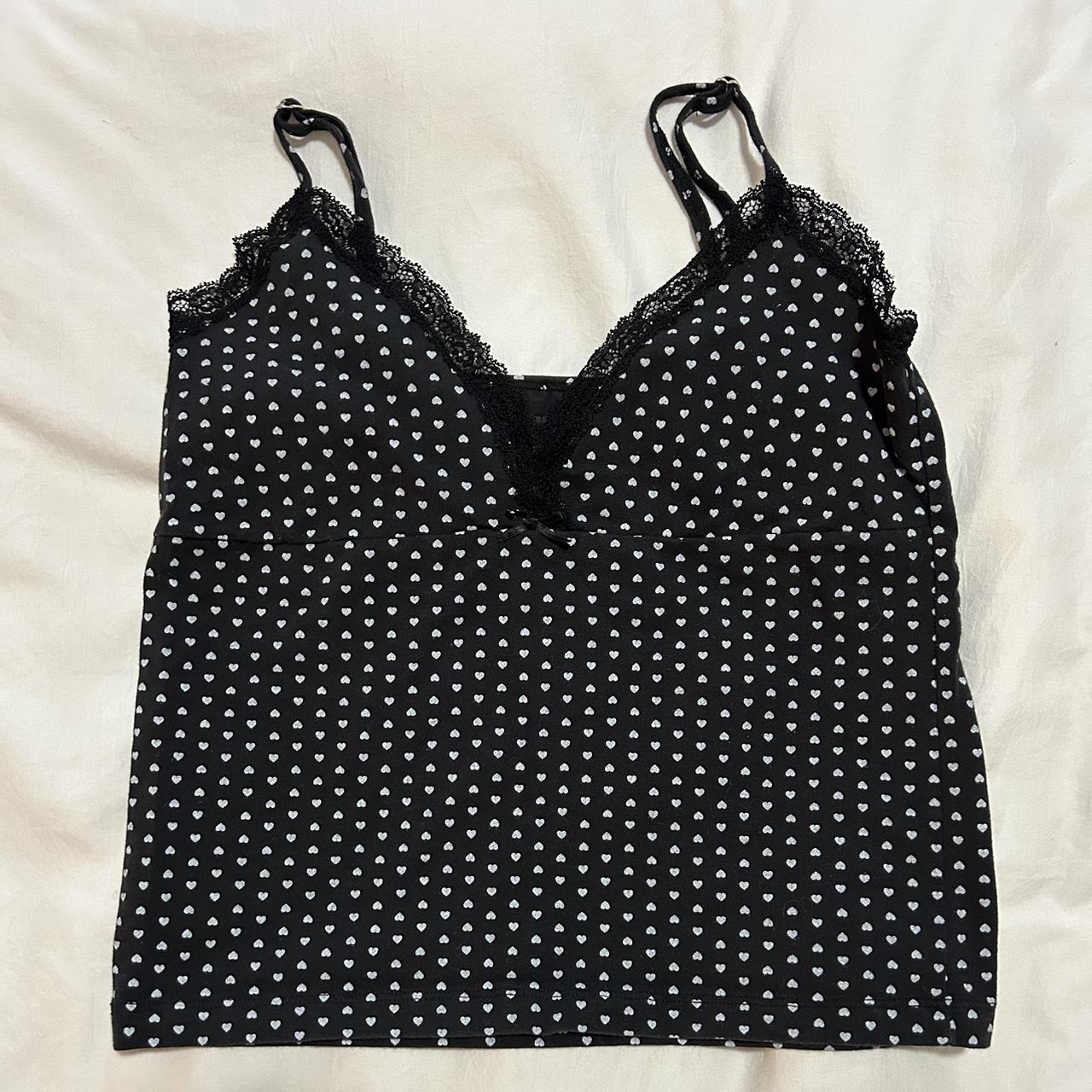 Black brandy heart tank - Depop