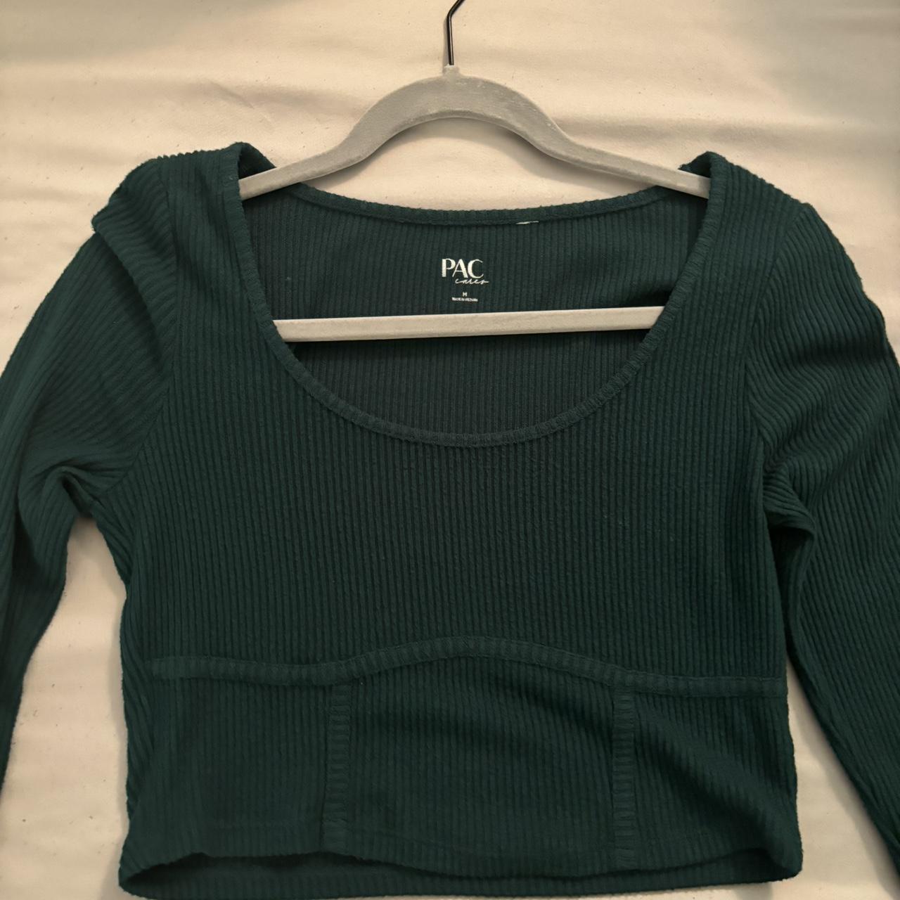 PAC Care - PacSun long sleeve green top - Depop