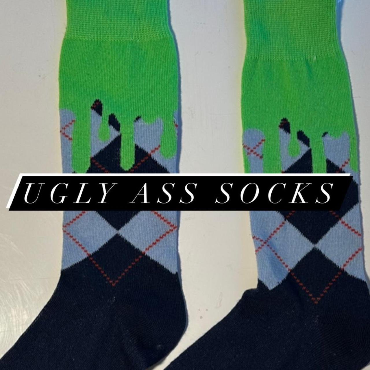 UGLY ASS SOCKS, probably the ugliest I have ever... - Depop