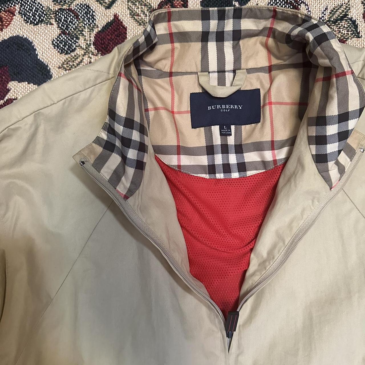 Burberry Golf Tan Windbreaker Jacket Full-zip... - Depop