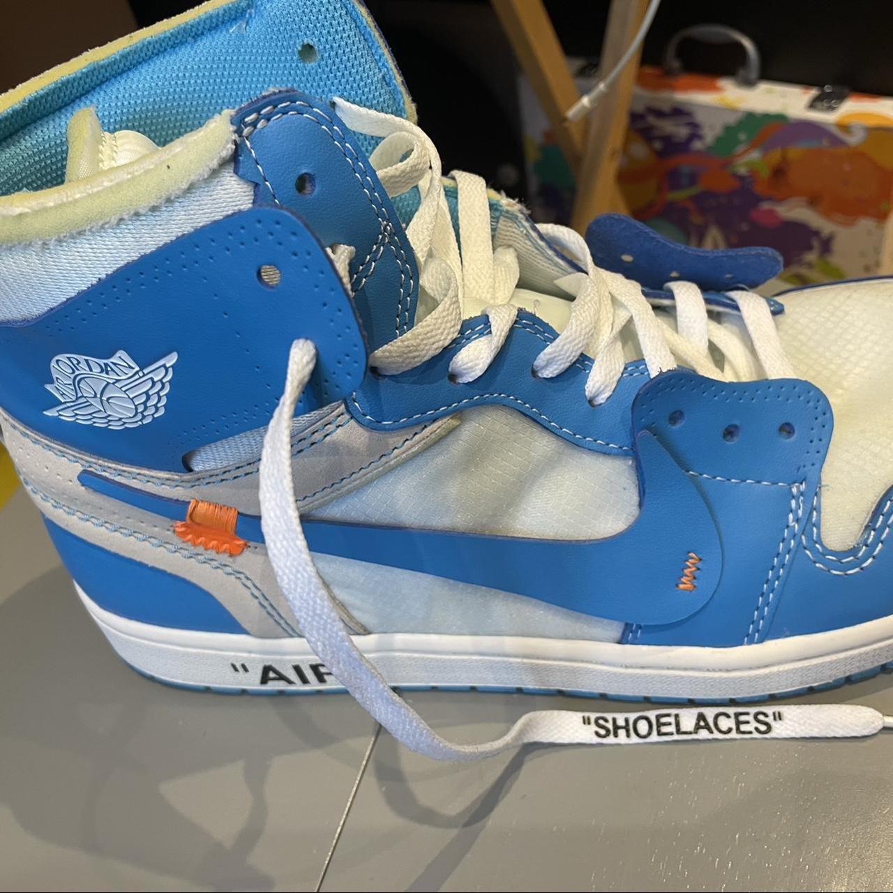 Off white j1 Box lid is damaged Shoes been worn once... - Depop