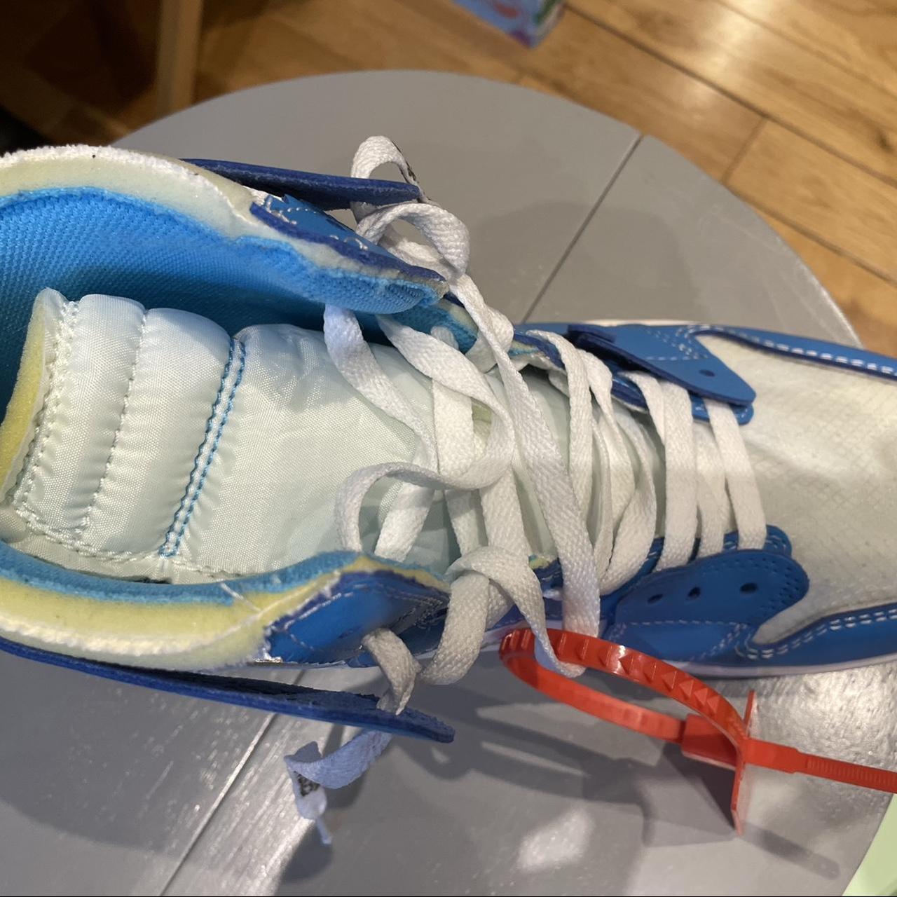 Off white j1 Box lid is damaged Shoes been worn once... - Depop