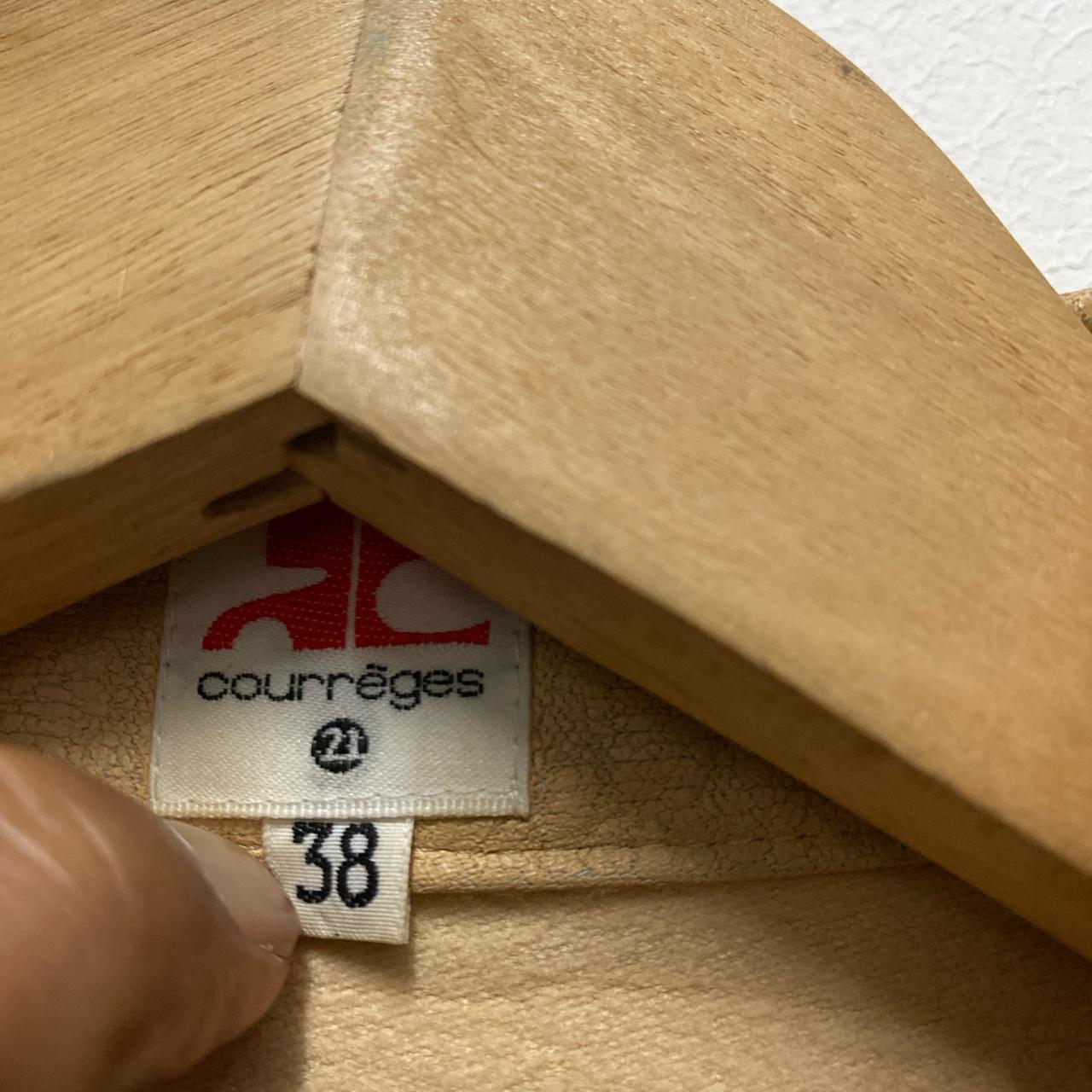 Vintage Courreges Shirt Leather style Size on tag... - Depop
