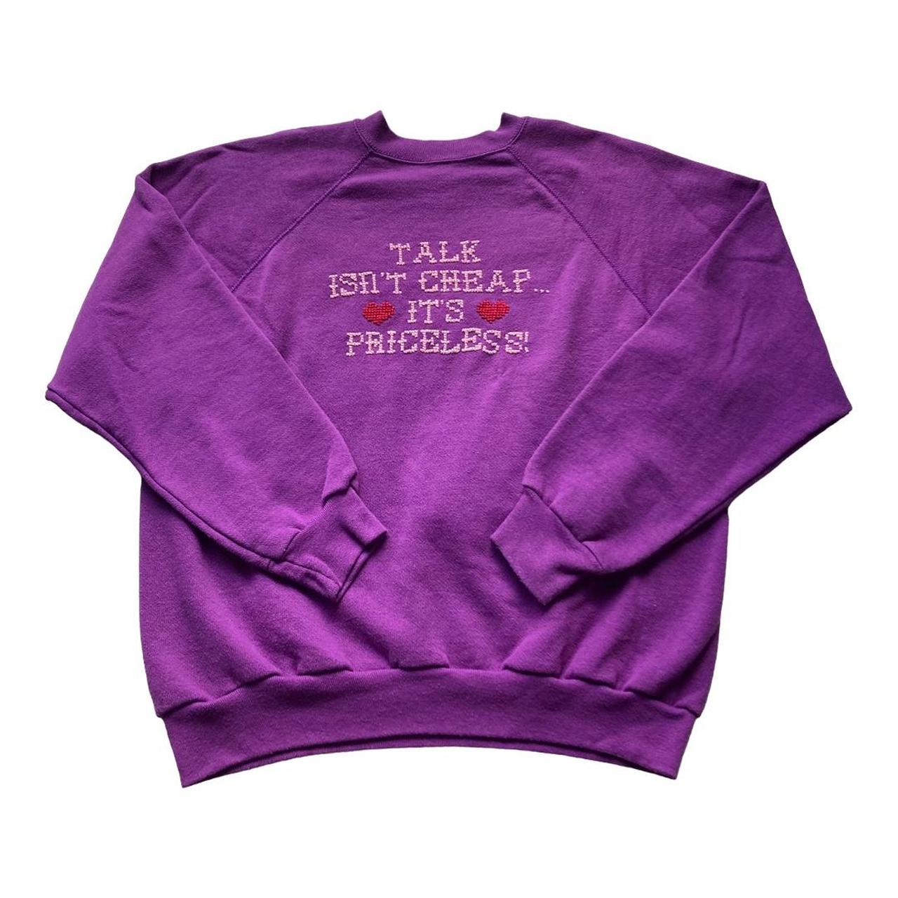 Tultex Women's Purple and Red Sweatshirt | Depop