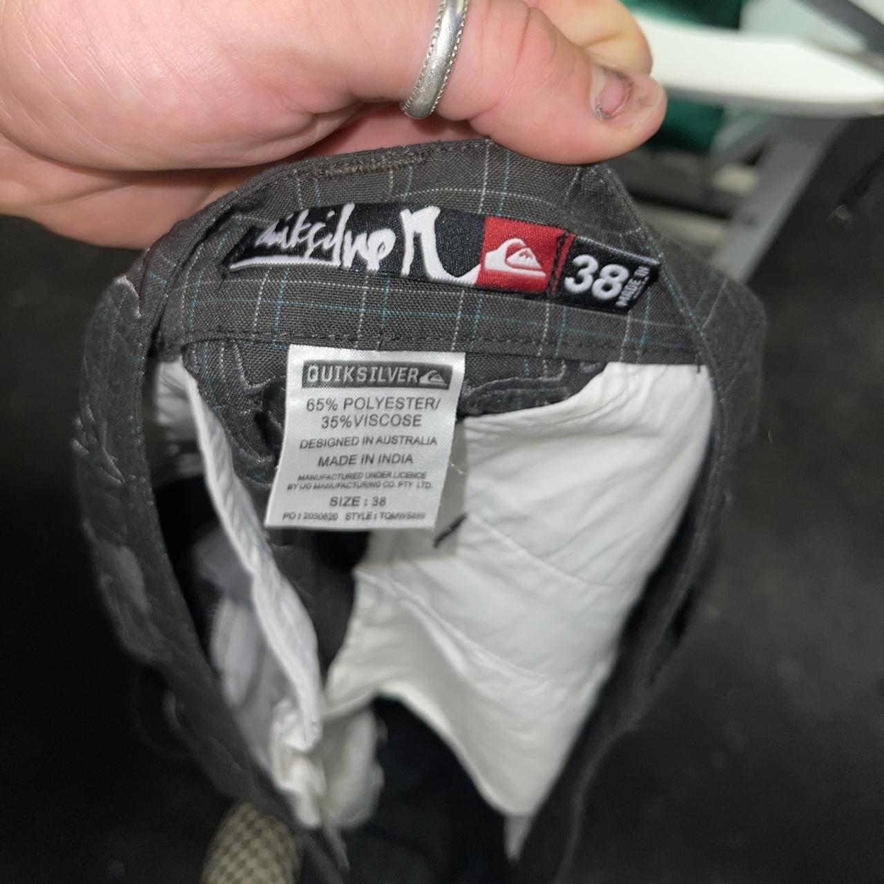 Baggy quicksilver long shorts with embroidered y2k... - Depop