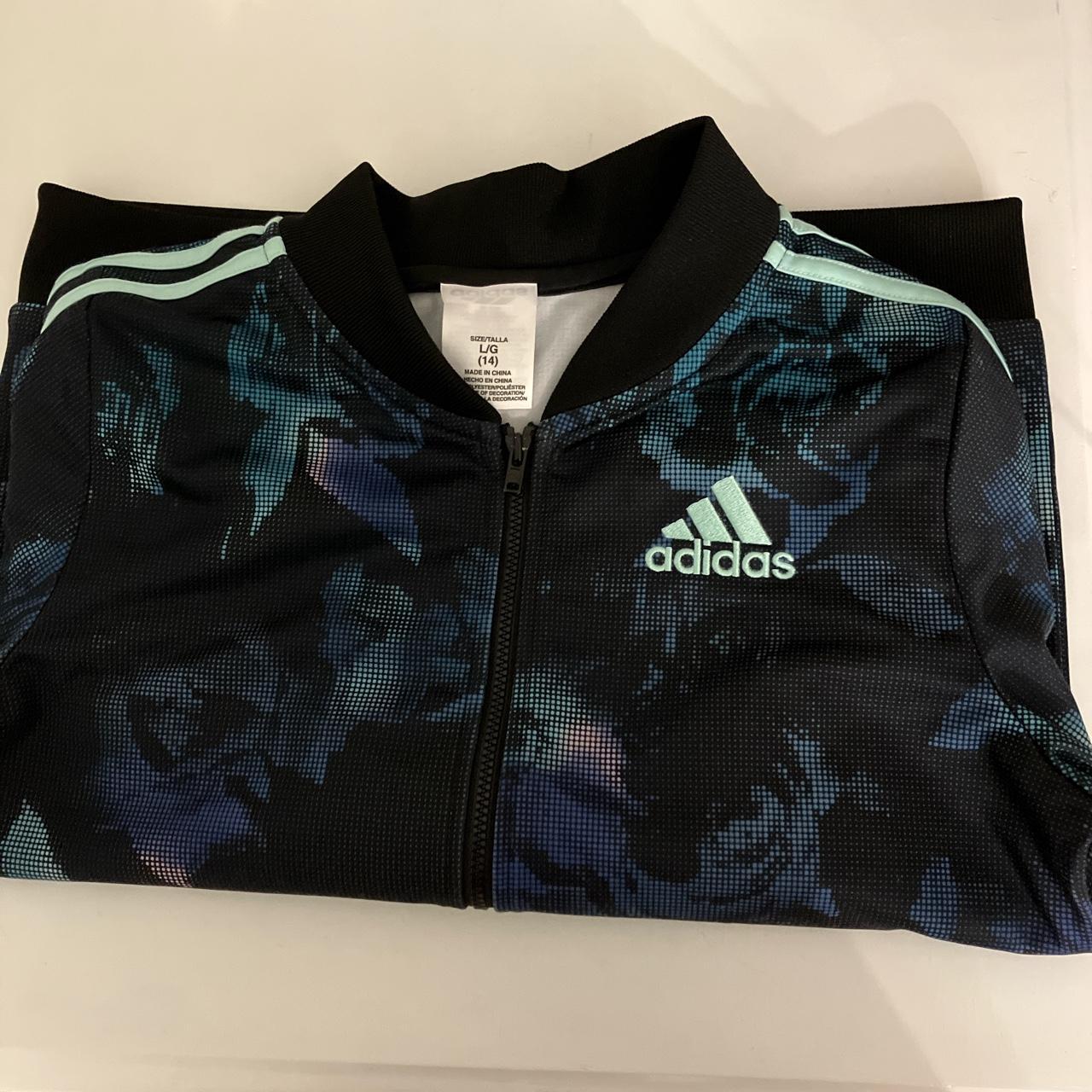 Youth LG(14) Adidas zip-up jacket/sweatshirt. - Depop