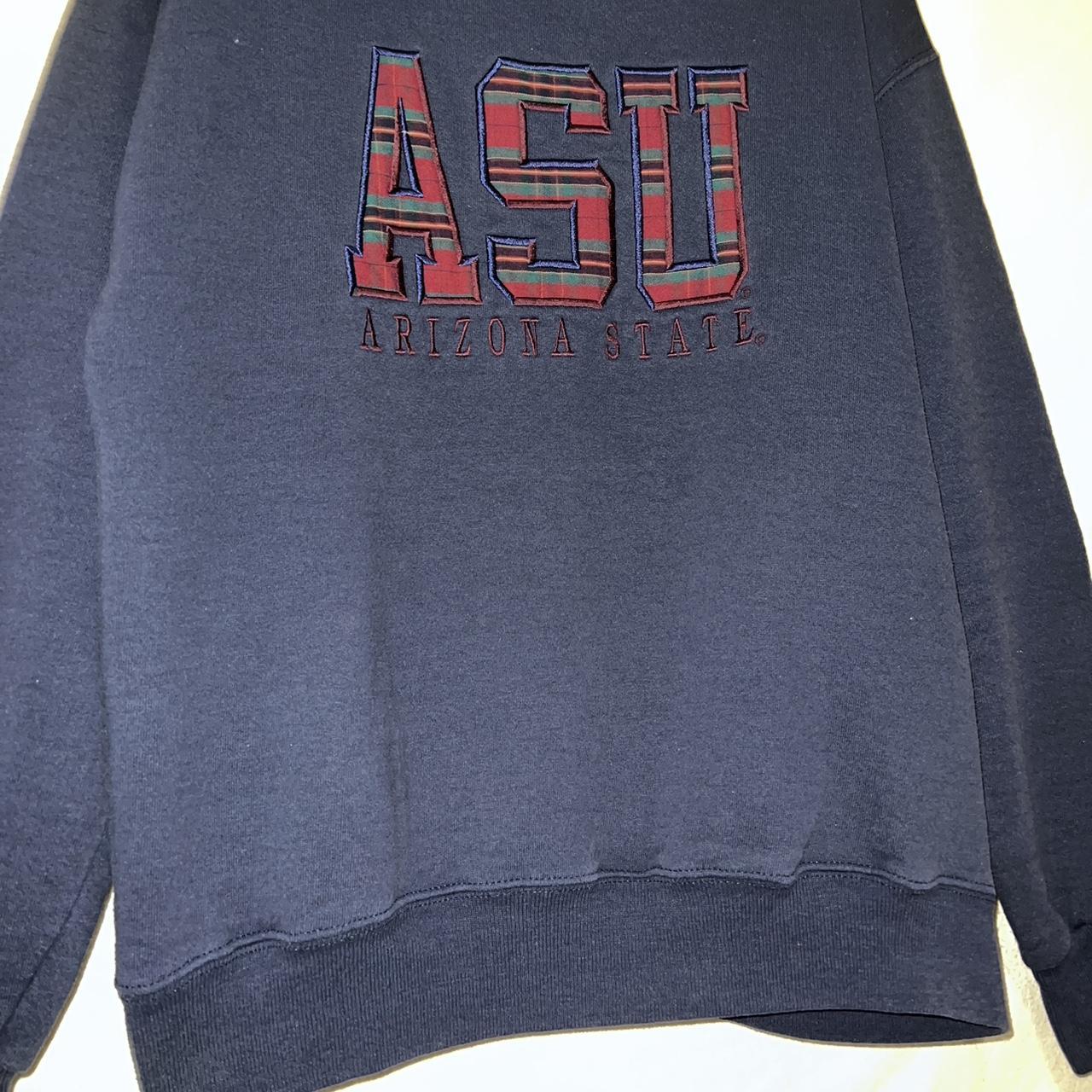 Vintage ASU Arizona State Crewneck Sweatshirt Plaid... - Depop