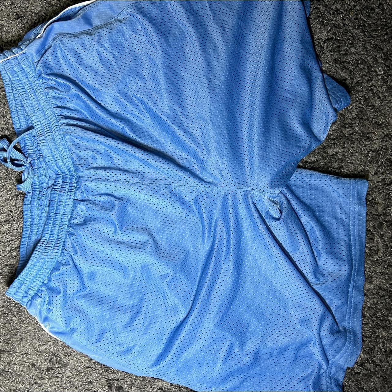 LIGHY BLUE MESH SHORTS XL New condition - Depop