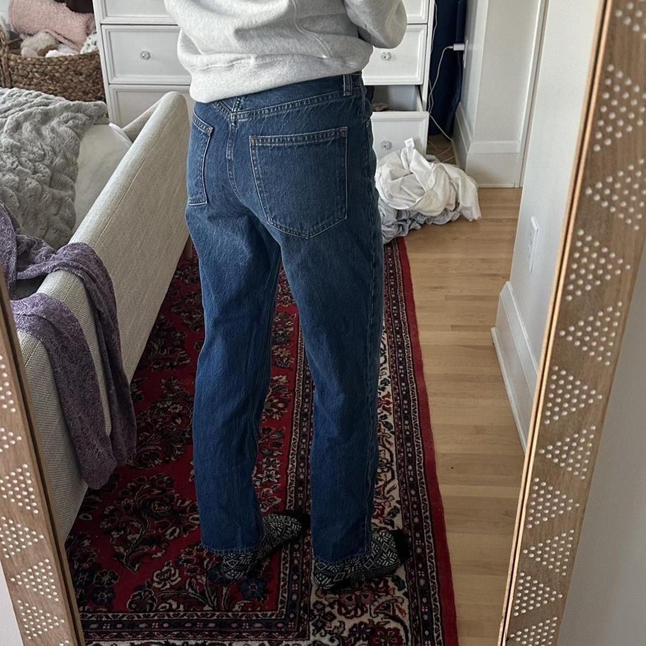 Denim forum Joni low rise loose 29L jeans. Size 23”... - Depop