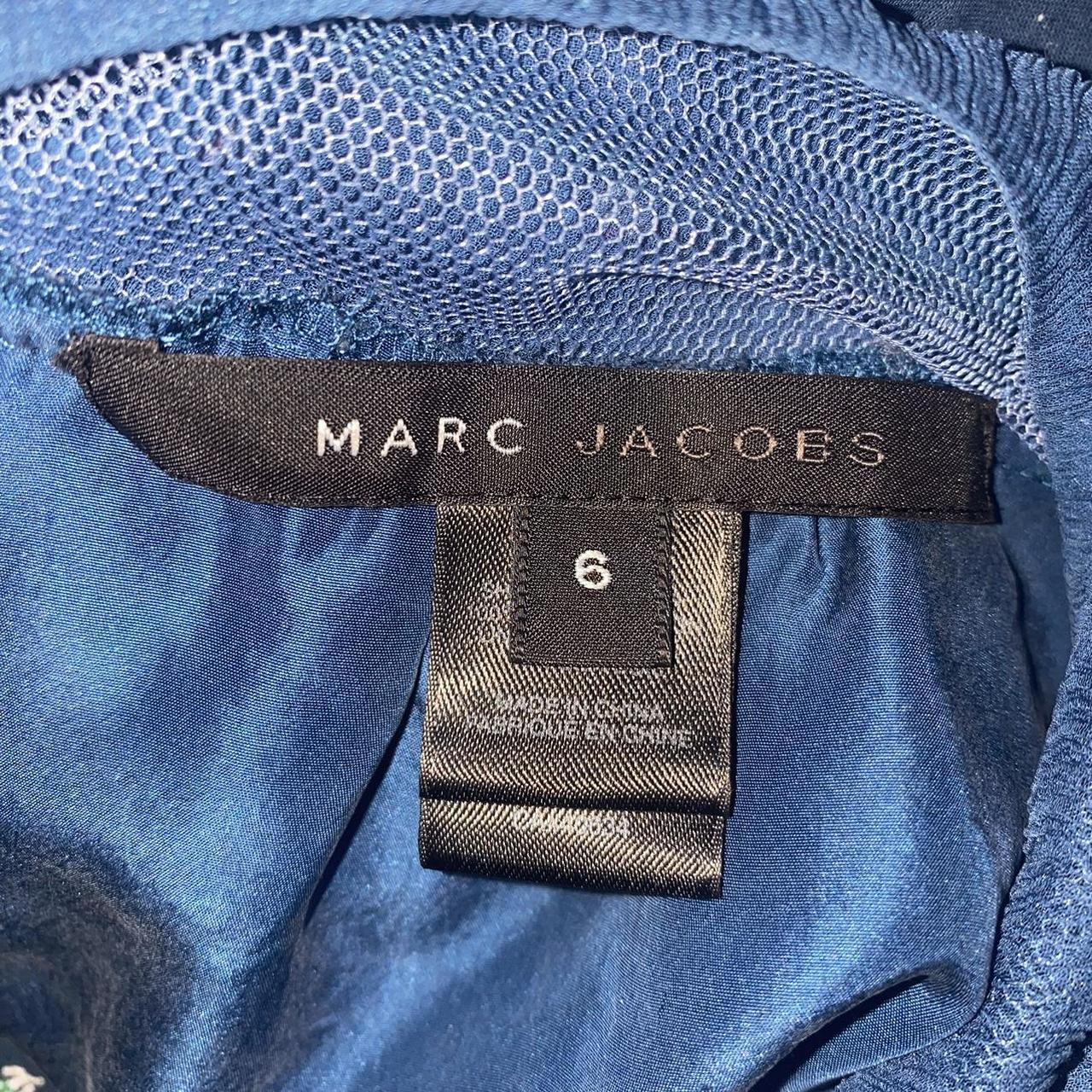 vintage authentic marc jacobs midi dress. blue dress... - Depop