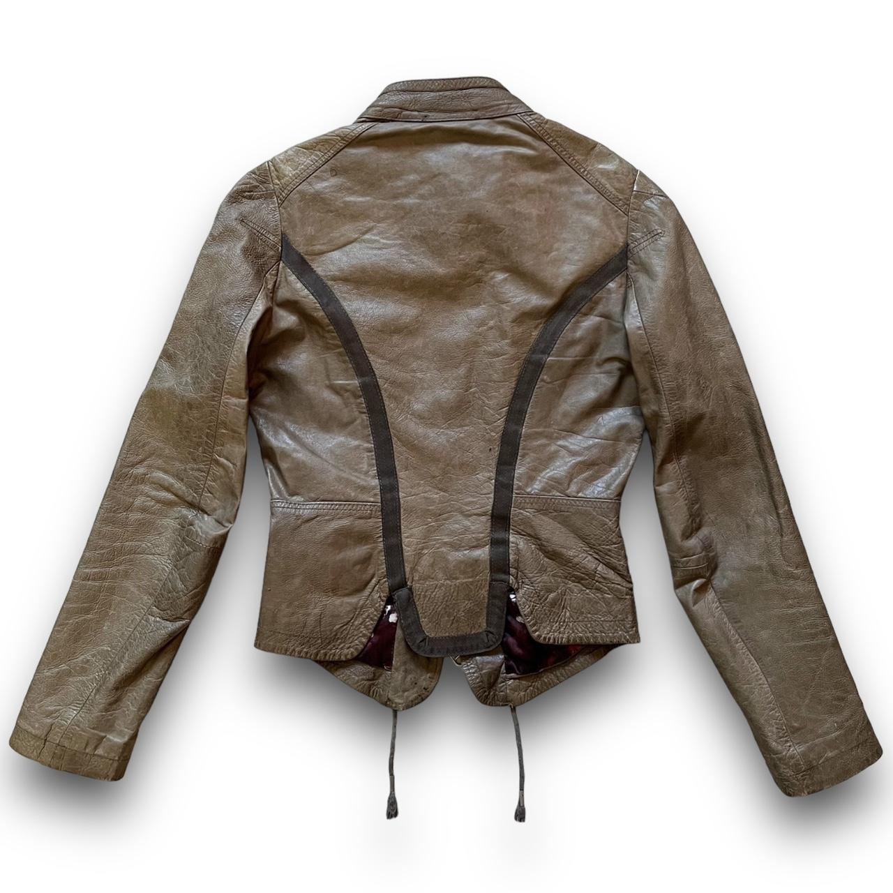 Diesel corset motocross leather jacket Racer /... - Depop