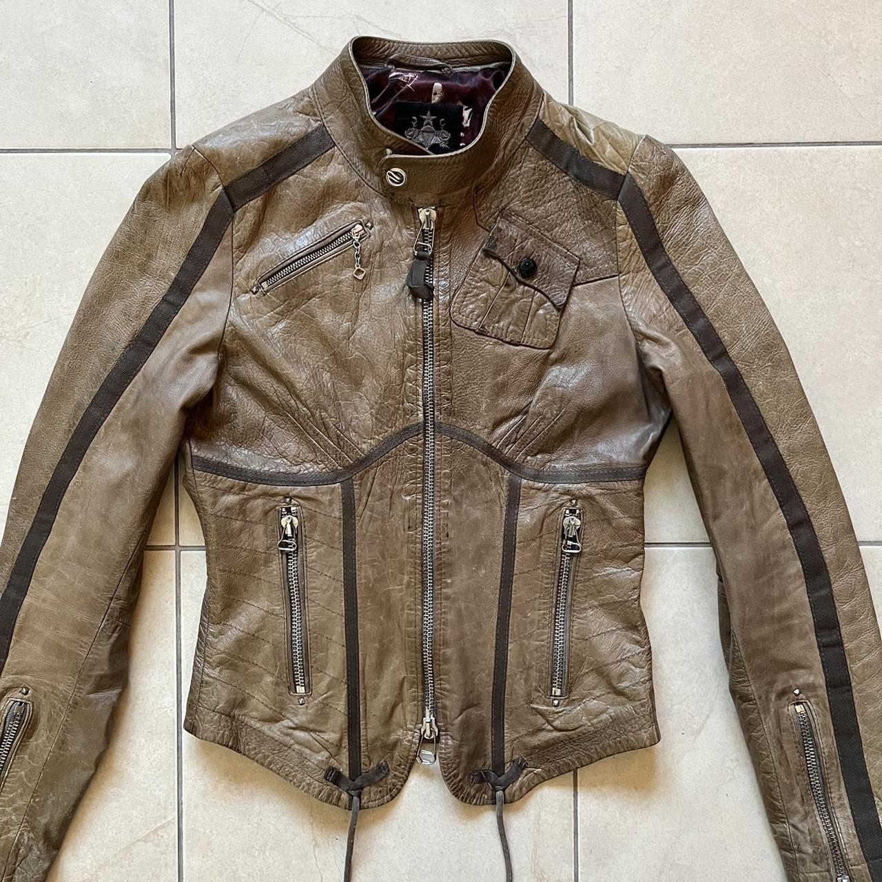 Diesel corset motocross leather jacket Racer /... - Depop