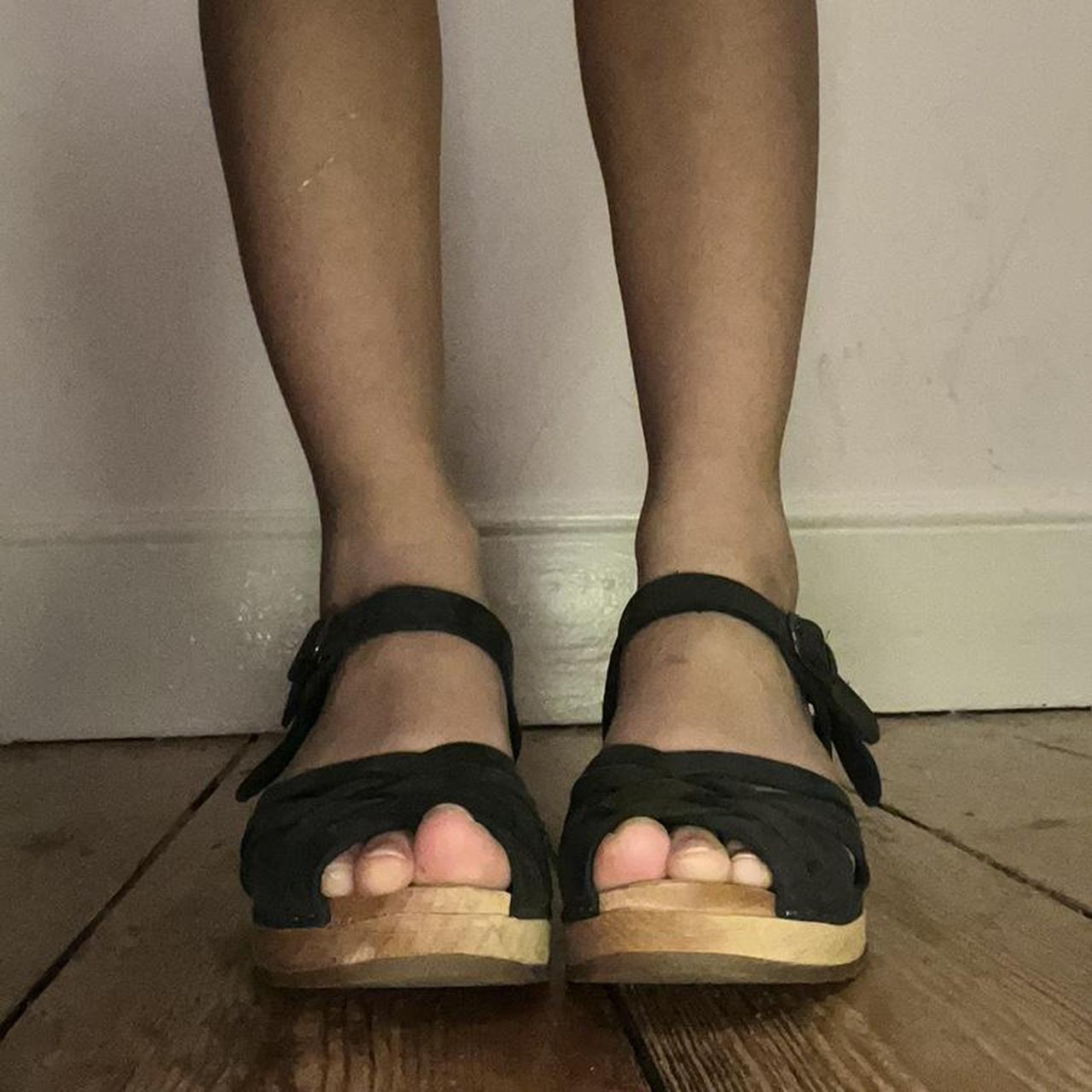 Genuine Swedish clogs in black Real leather Size UK... - Depop