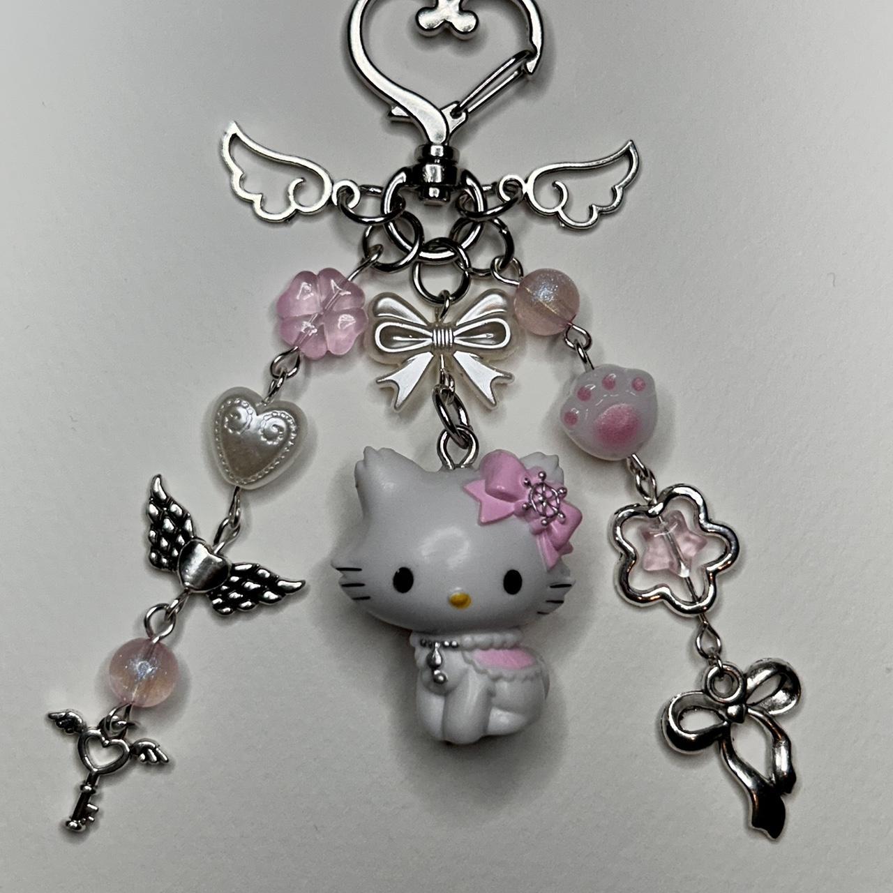 vintage charmmy kitty gotochi beaded... - Depop