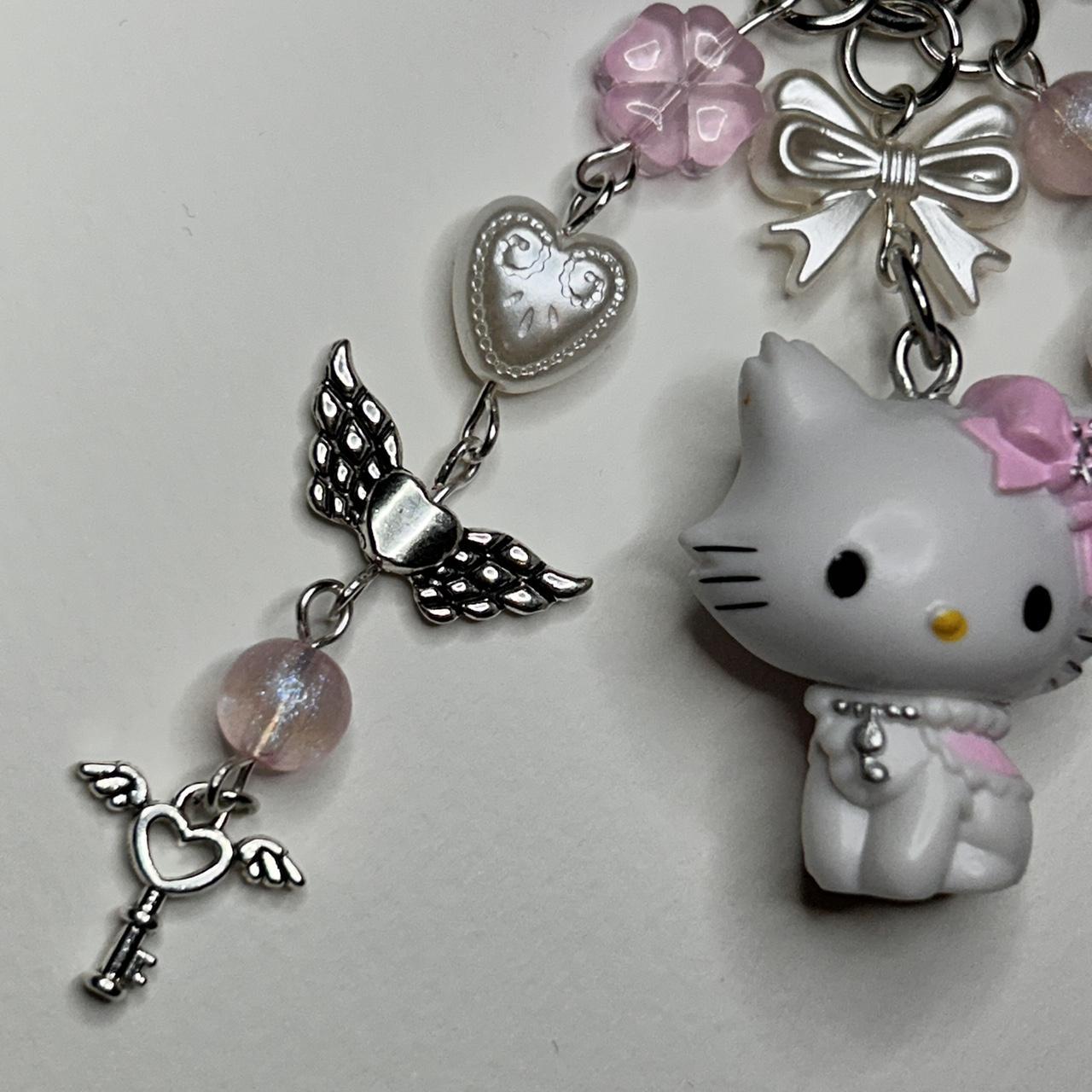 vintage charmmy kitty gotochi beaded... - Depop