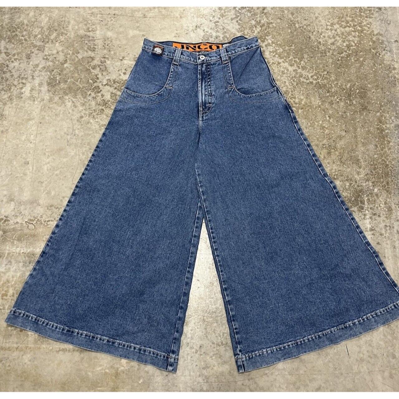 JNCO Convict Jeans Super Baggy Wide Leg Rave Pants... - Depop