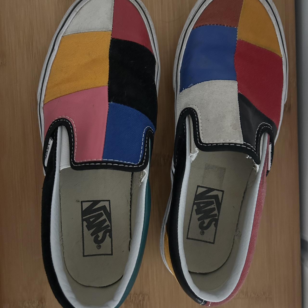 Vans Slip-On Sneakers color block design | Depop