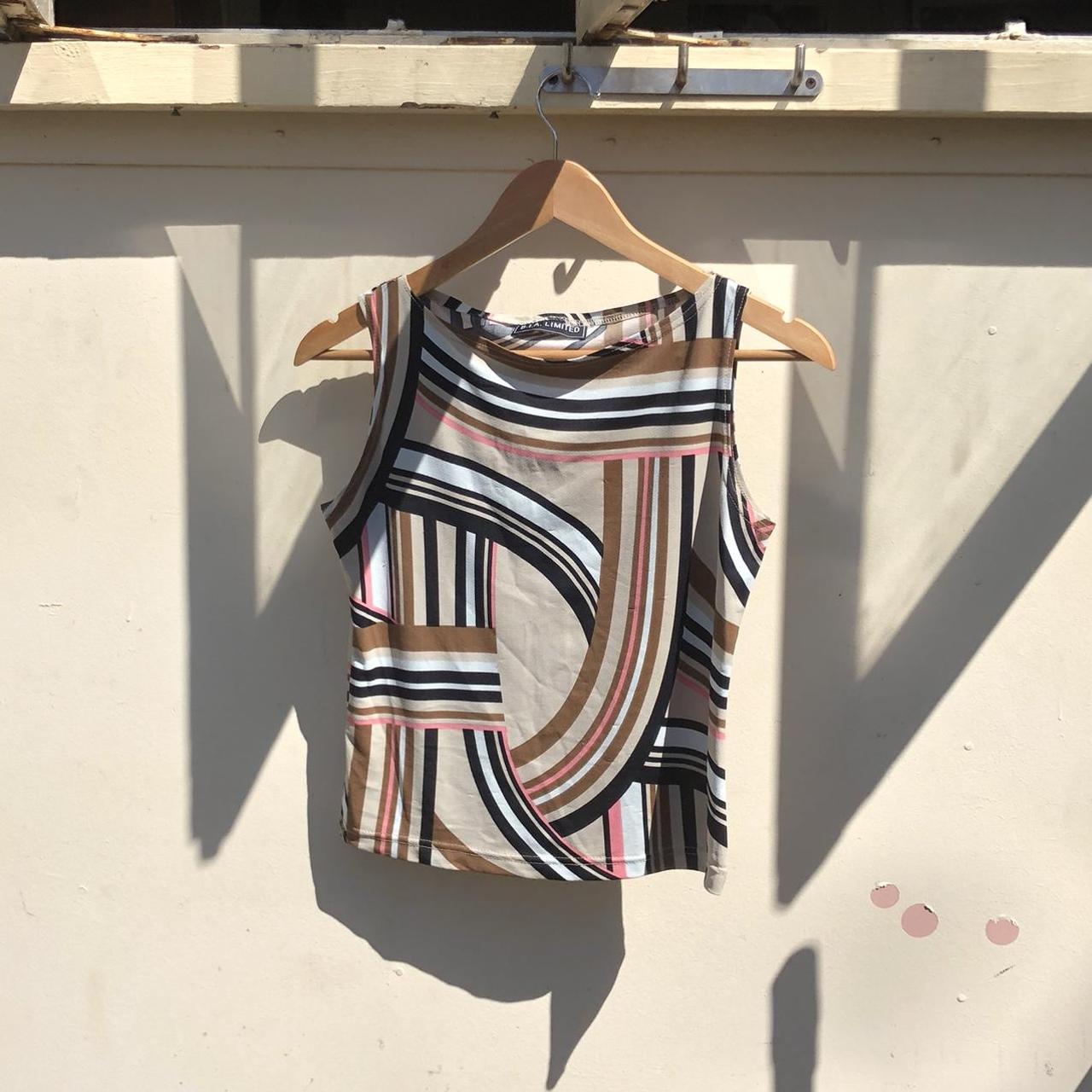 super funky choc/pink tank 70s style groove thought... - Depop