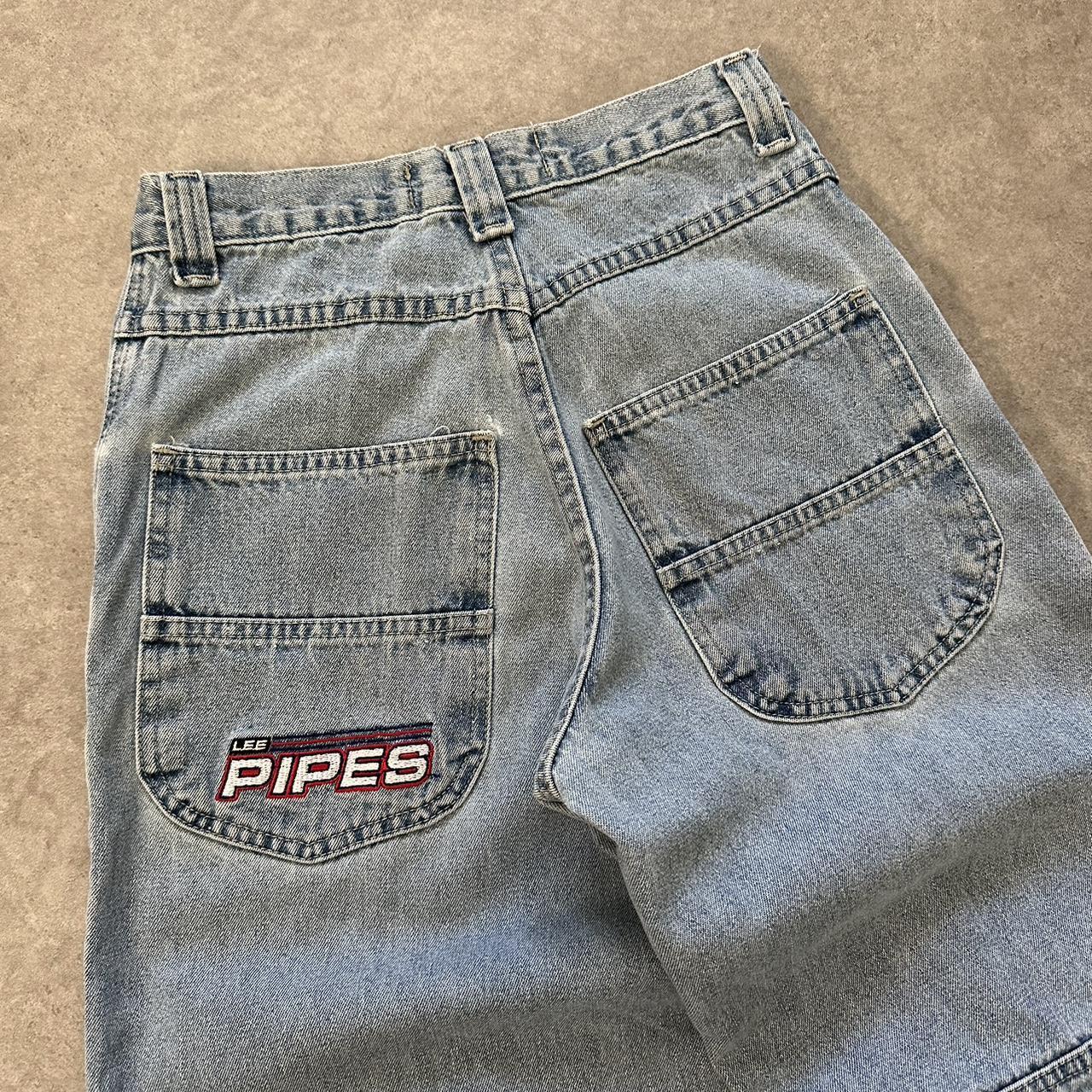Vintage Lee Pipes Baggy Wide Leg Jeans 90’s JNCO... - Depop