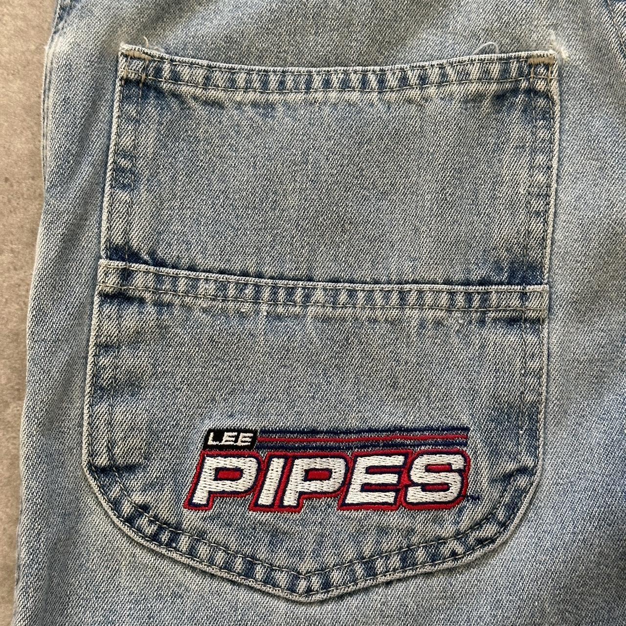 Vintage Lee Pipes Baggy Wide Leg Jeans 90’s JNCO... - Depop