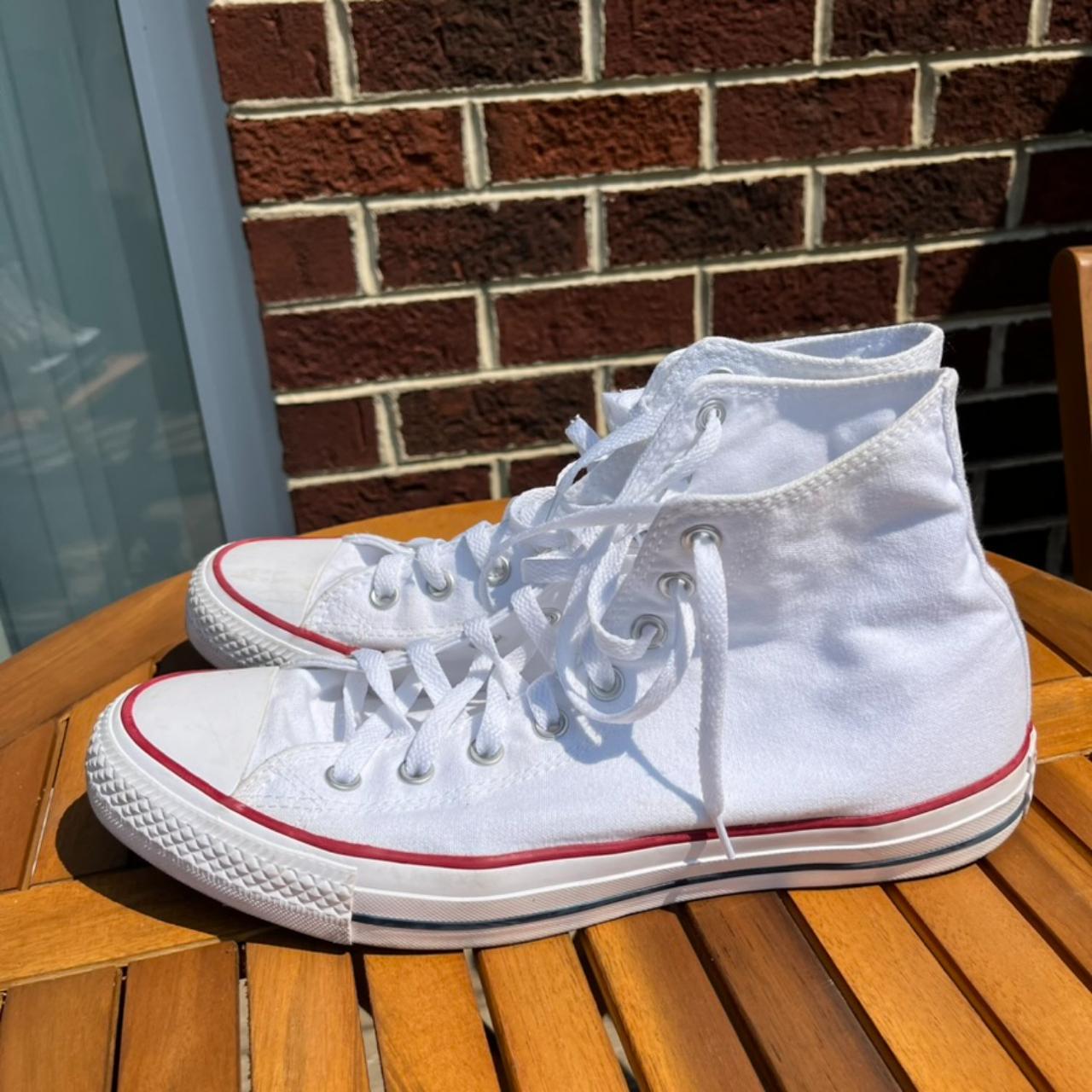 White High Top Chuck Taylor Converse Sneakers Men's... - Depop