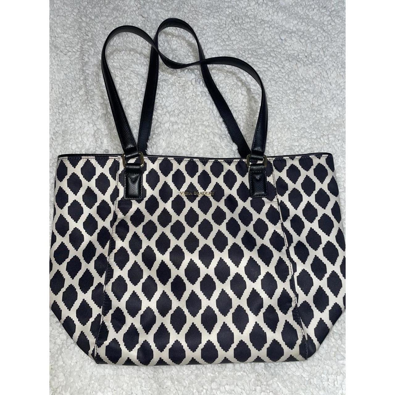 Vera Bradley Black and Ivory Tote Bag Elevate your... | Depop