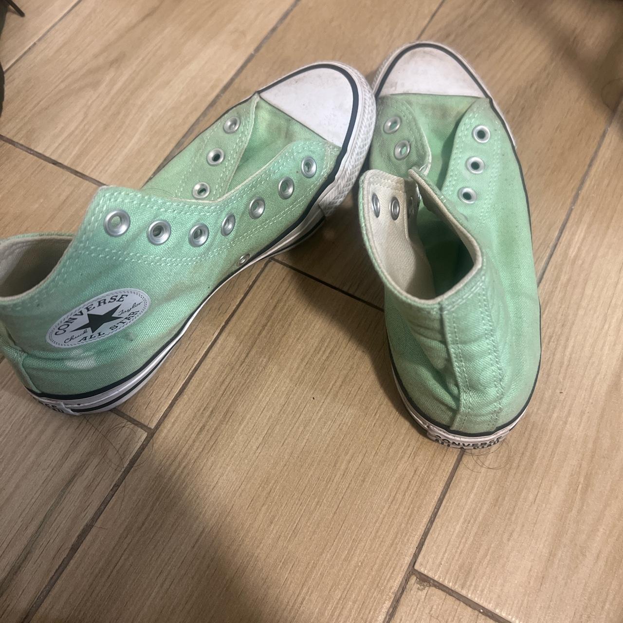 Converse mint green Stained and used, Would be... - Depop