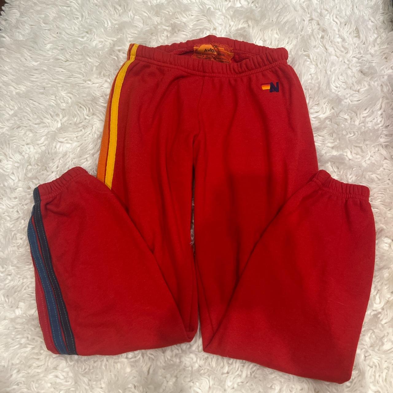 red aviator nation sweatpants size xs brand new only... - Depop
