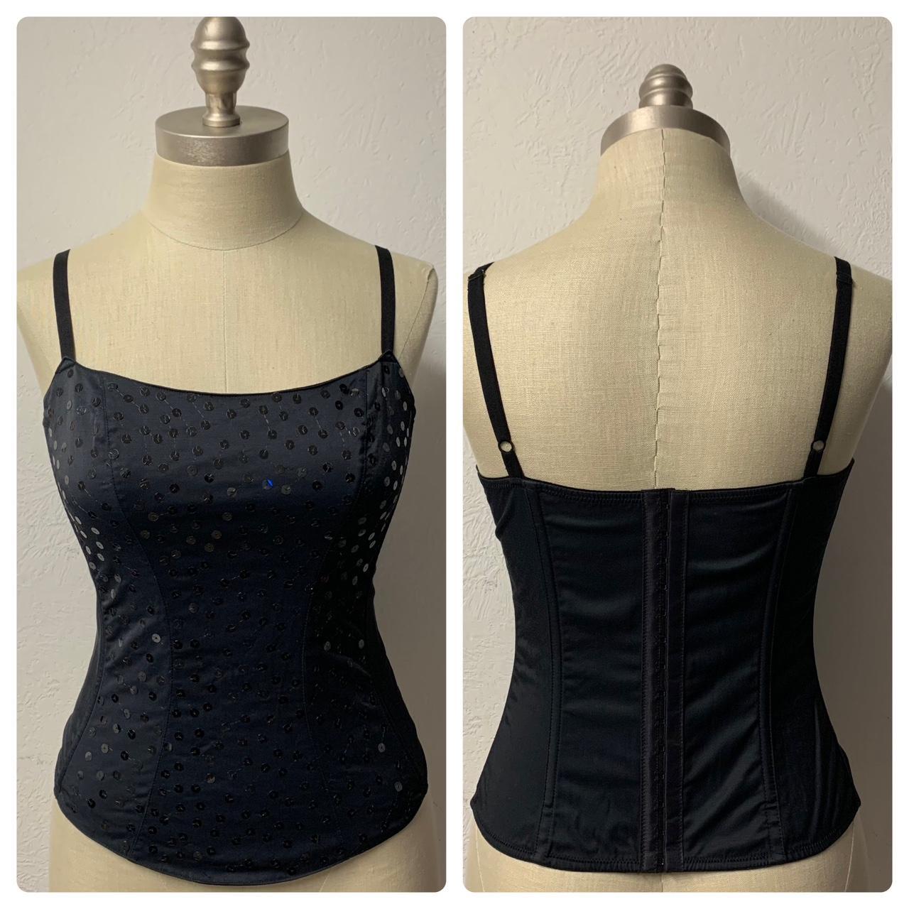 Early 2000s y2k On Gossamer black sequin embellished... - Depop