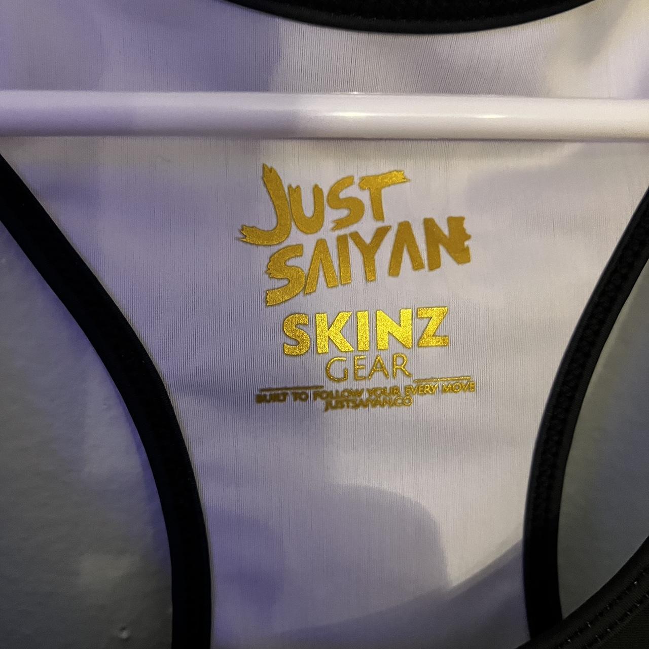 Orange and black Just Saiyan Skinz tank top,... | Depop