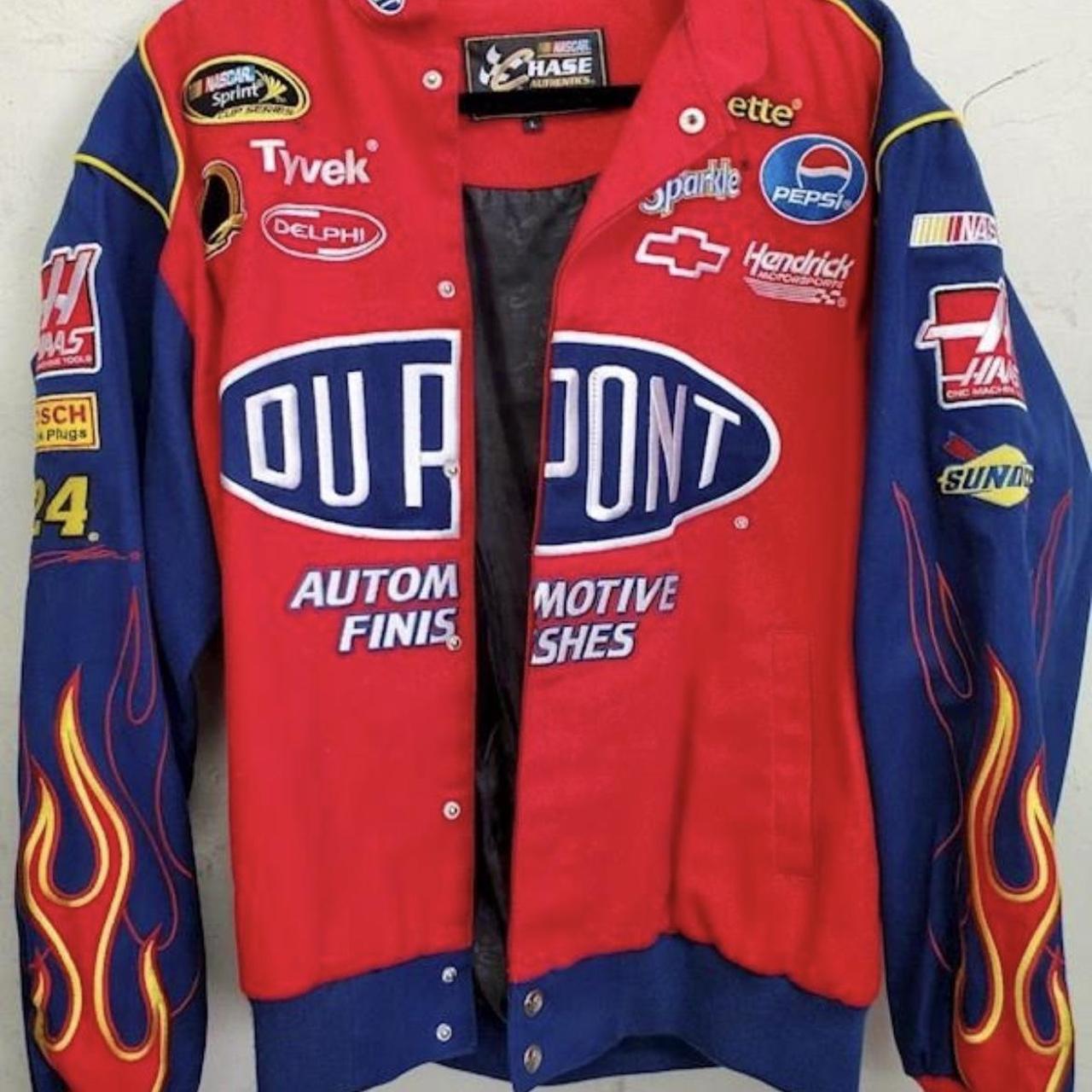 nascar jacket in excellent condition size... - Depop