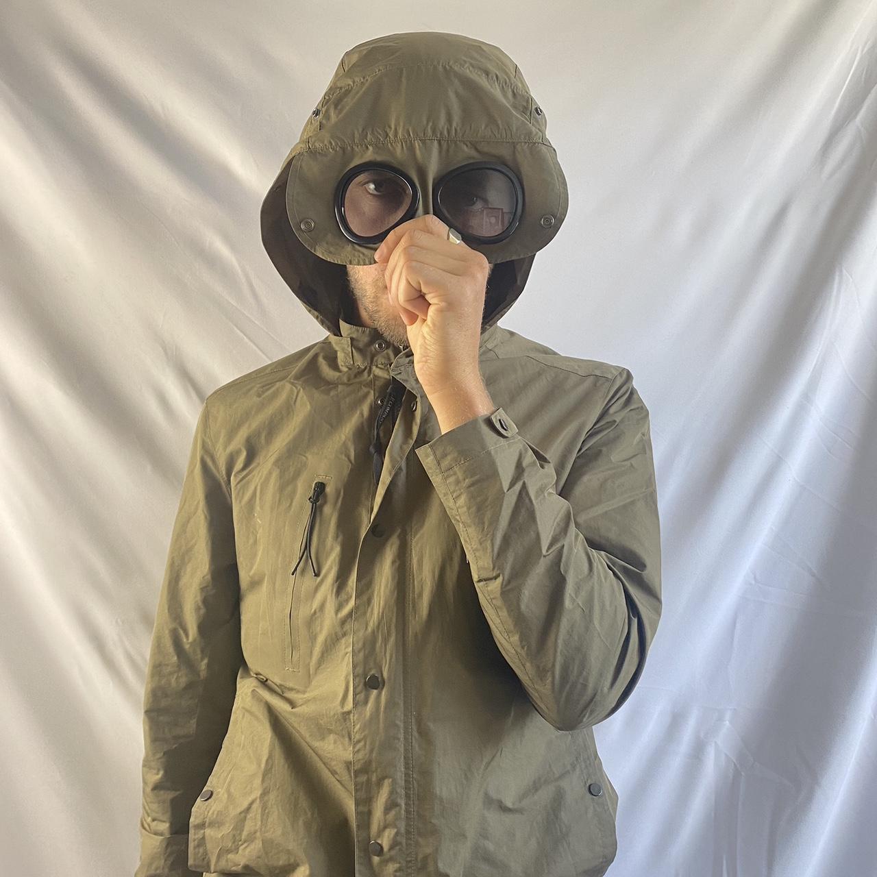 Item: CP Company micro m goggle jacket in khaki... - Depop