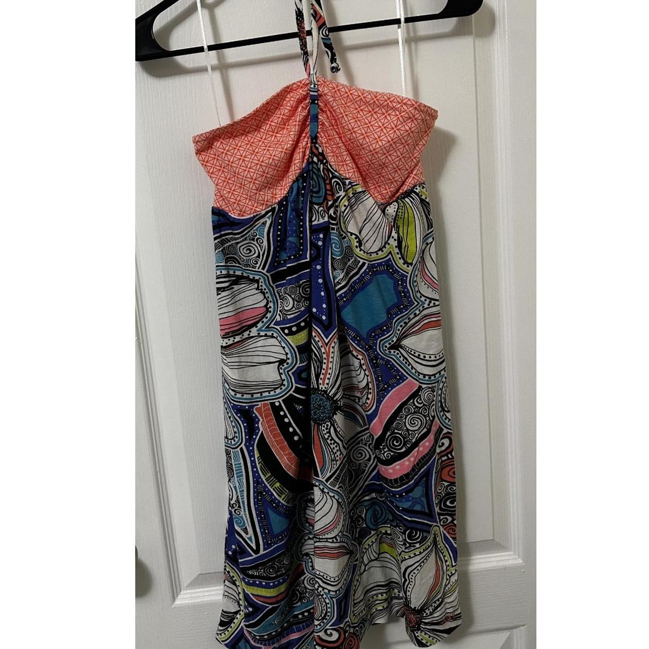 VINTAGE ROXY HALTER DRESS W/ STRETCHY BACK SIZE MEDIUM - Depop
