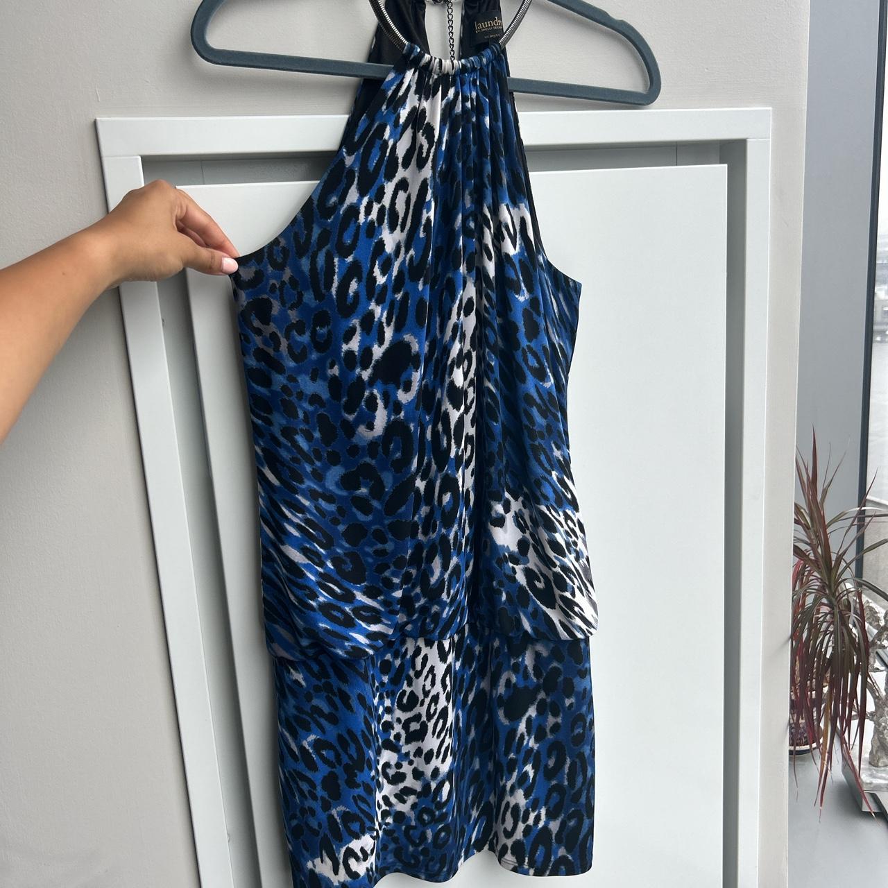 Laundry by shelli segal vintage mini blue cheetah... - Depop