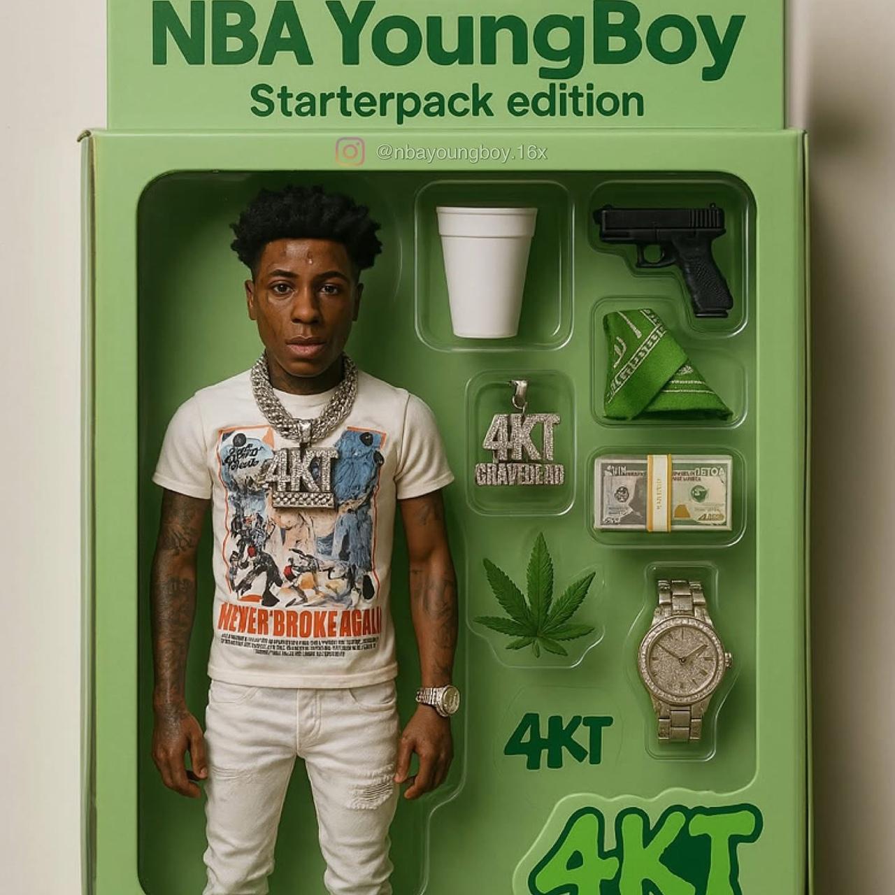 NBA YoungBoy 4KT Starter Pack #NBAYoungBoy | Depop