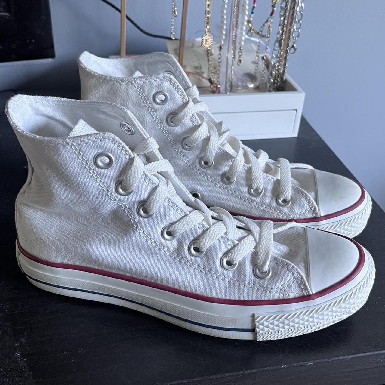 White Converse High Tops | size 6 - Depop