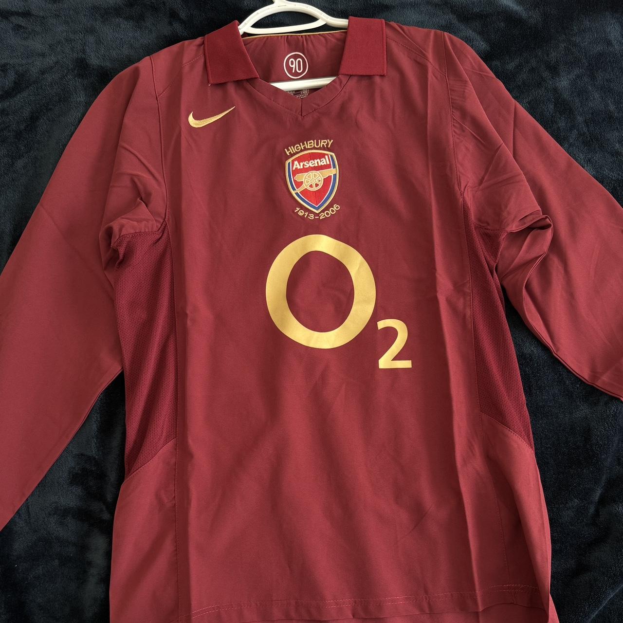 Arsenal Burgundy and Gold home kit from 05/06 last... - Depop