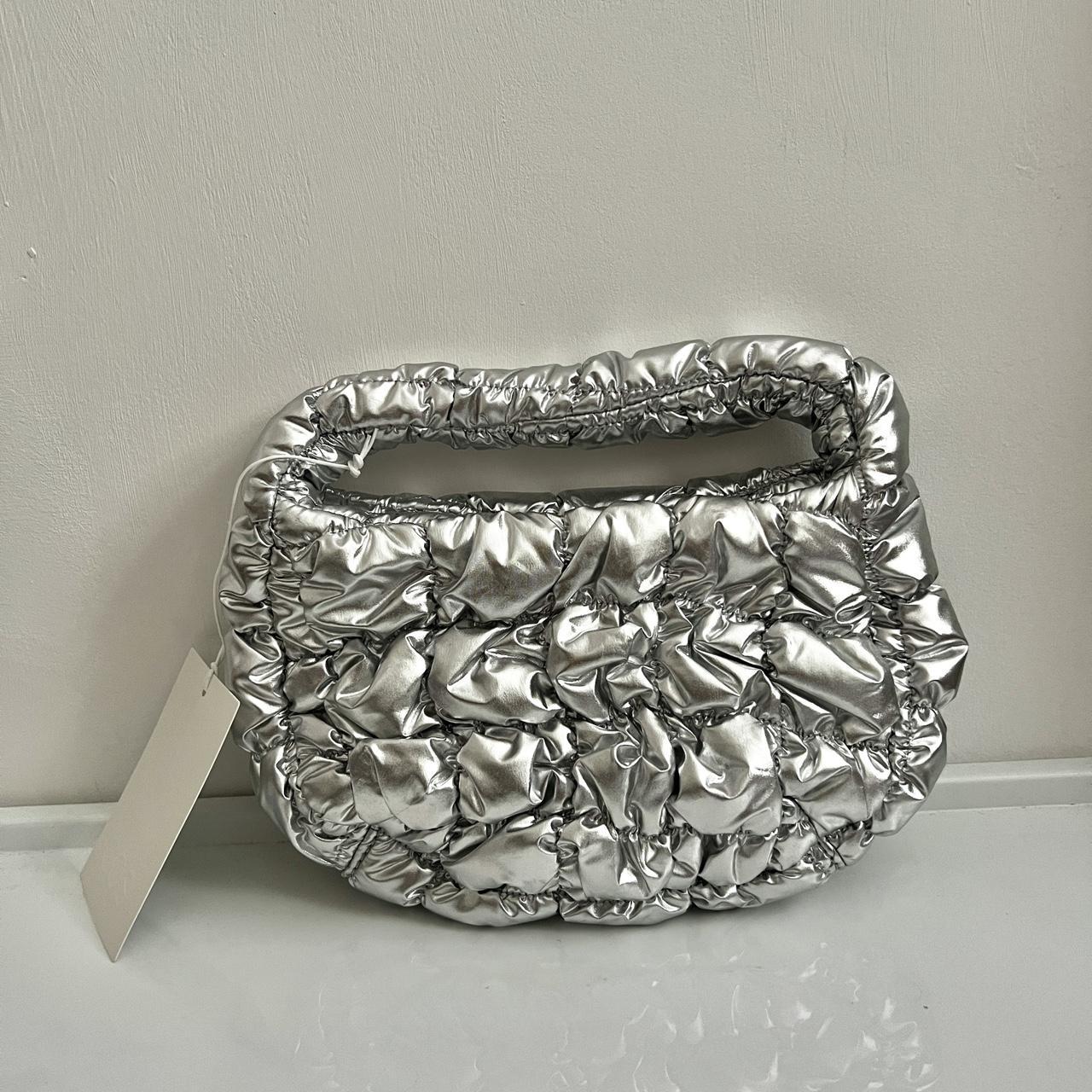 COS quilted silver micro bag Brand new with... - Depop